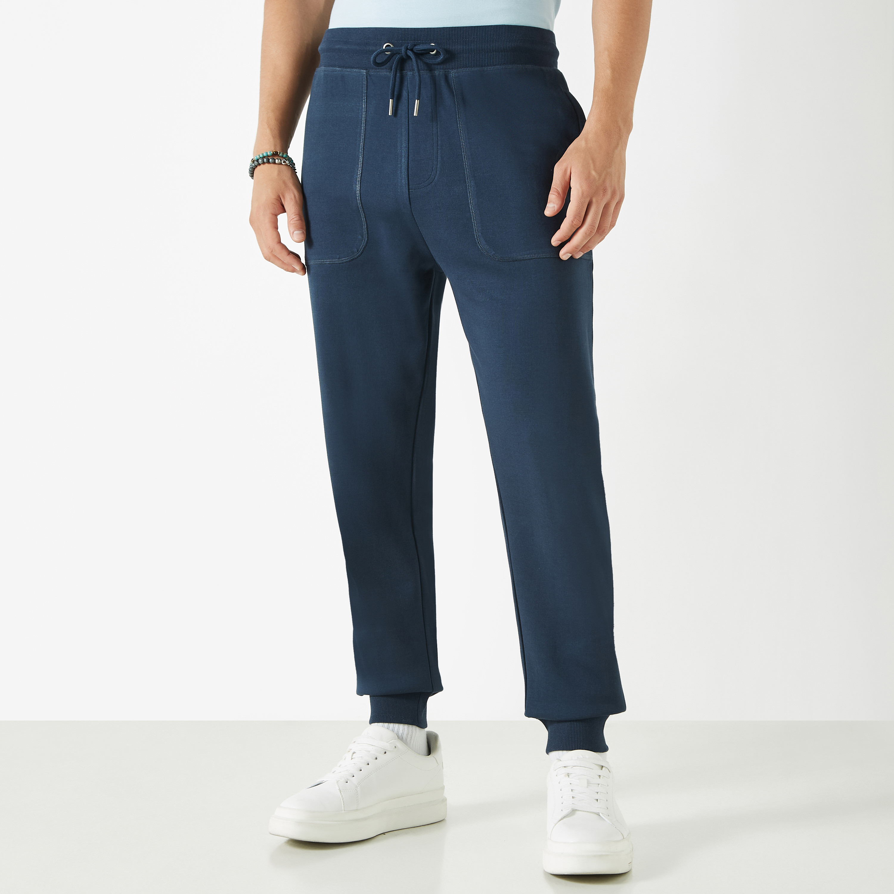 Shop Joggers with Drawstring Closure and Pockets Online | Centrepoint Oman