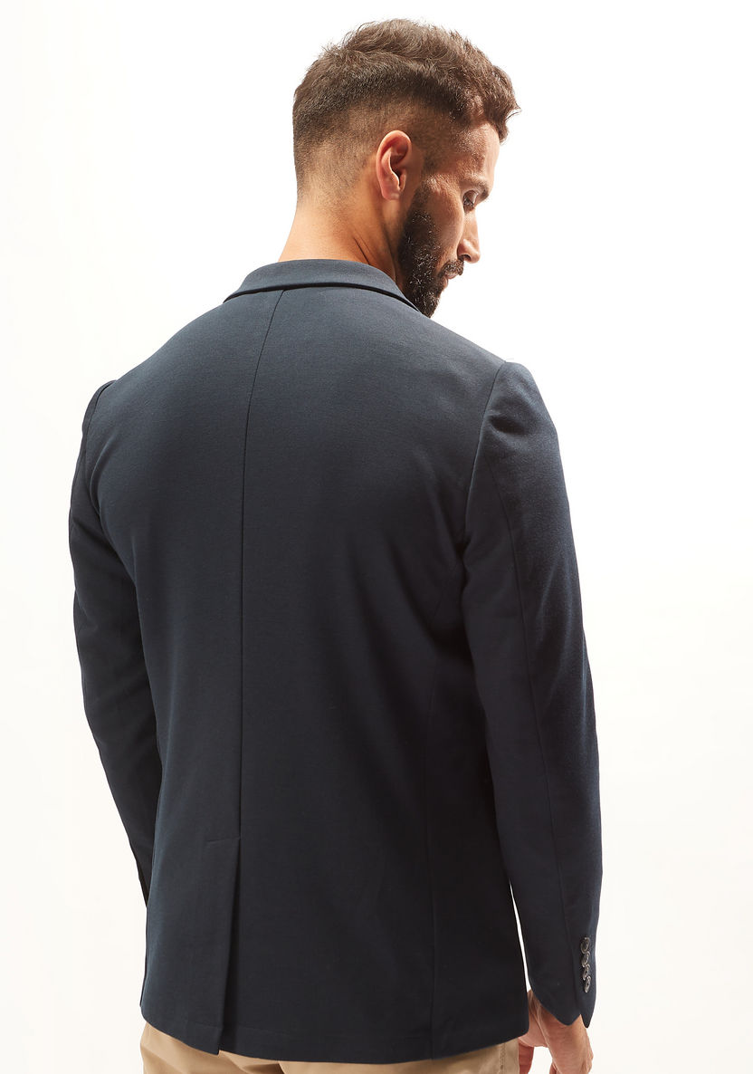 Buy Solid Blazer With Notch Lapel And Pockets Splash Ksa