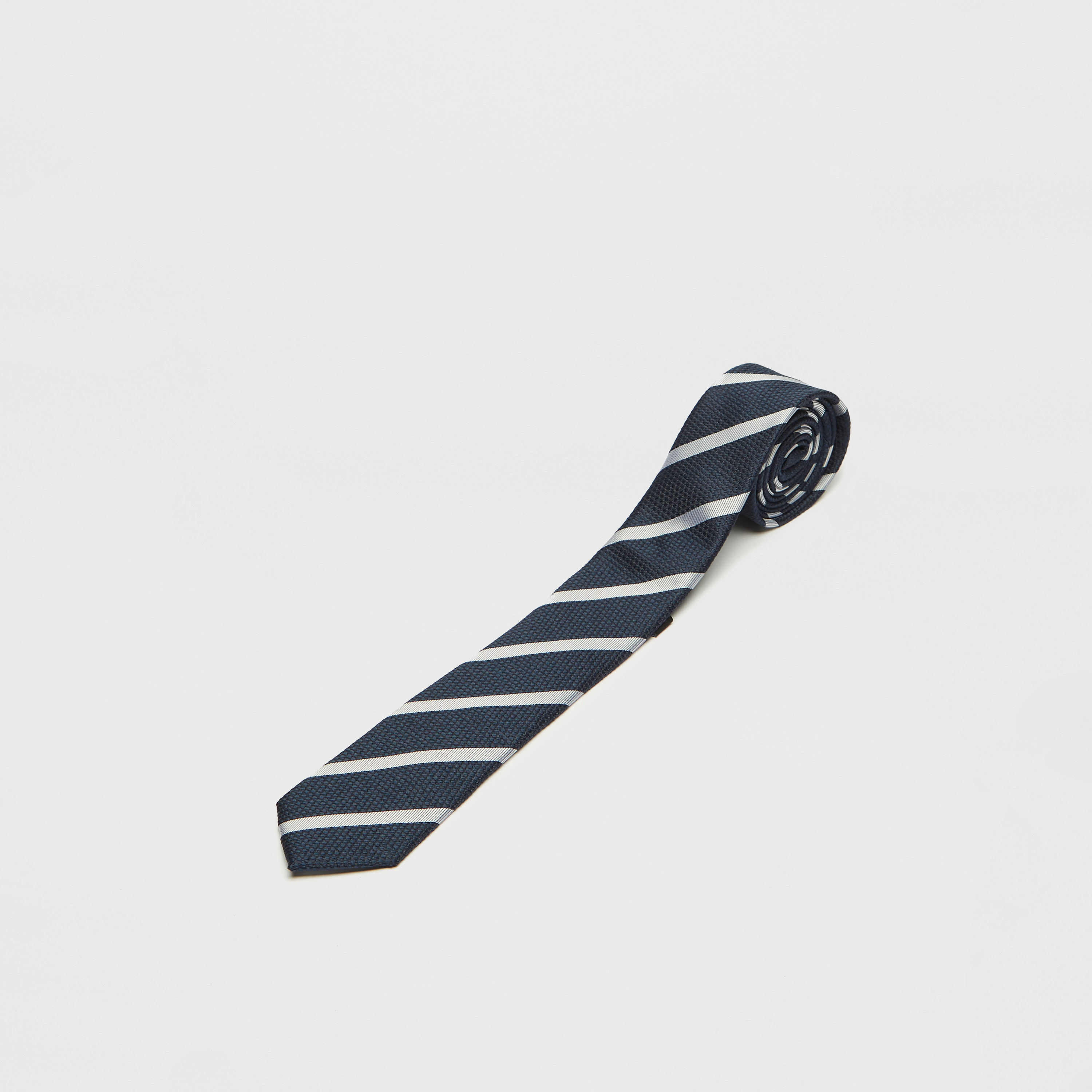 Shop Stripes Textured Formal Tie with Keeper Loop Online | Centrepoint ...