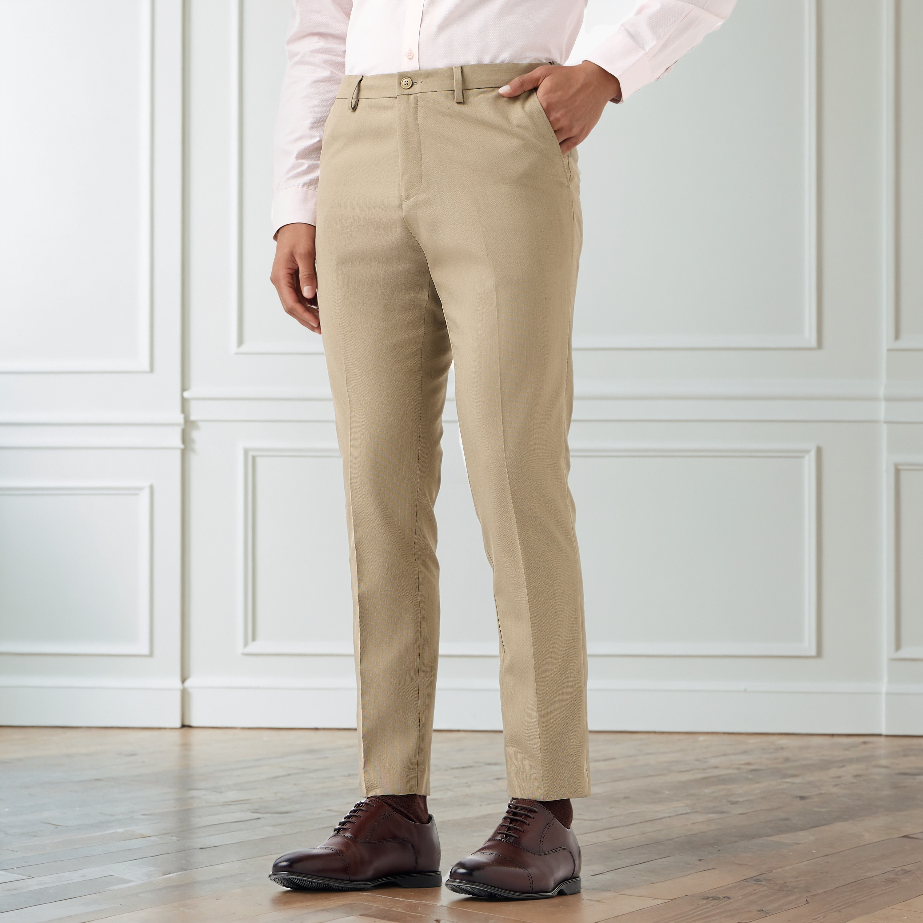 Shop Men Slim Fit Formal Trousers Online | Splash UAE