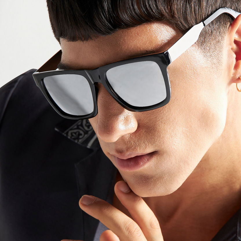 Buy Mens Tinted Lens Full Rim Sunglasses With Nose Pads Online