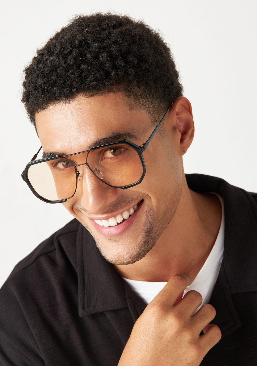Buy Mens Tinted Lens Full Rim Sunglasses With Nose Pads Online