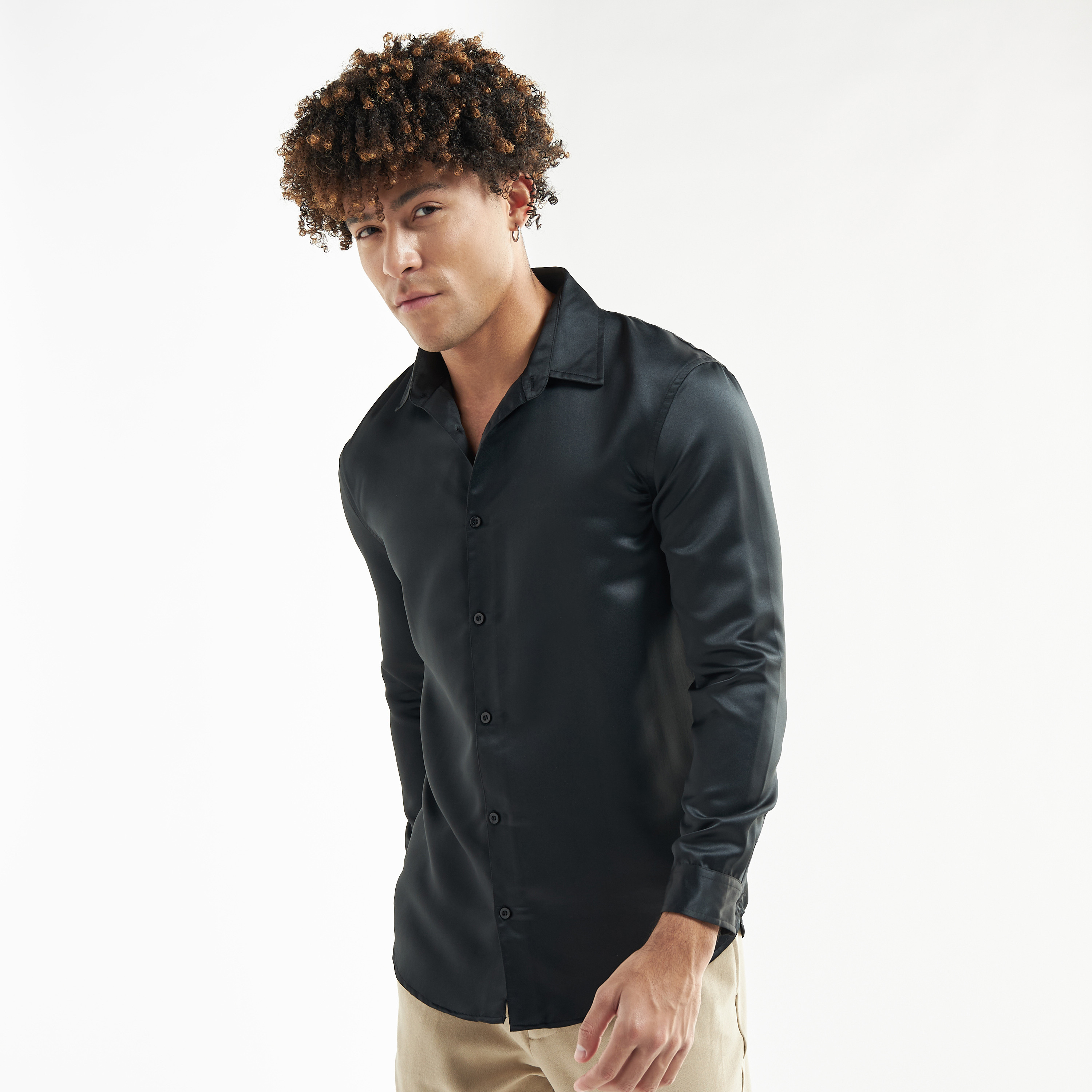 Shop Satin Evening Shirt Online | Splash Saudi