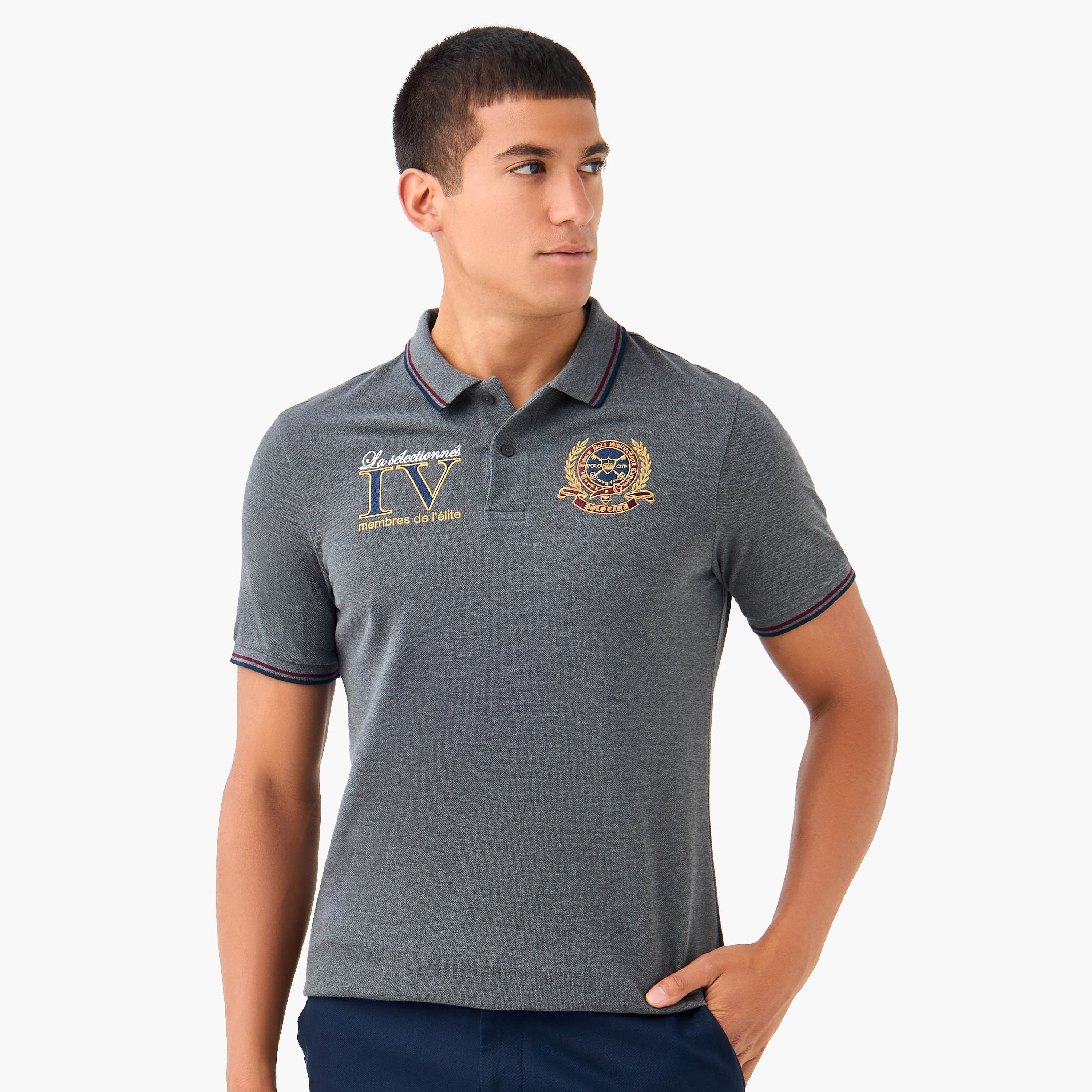 Shop Embroidered Polo T-shirt Online | Splash UAE
