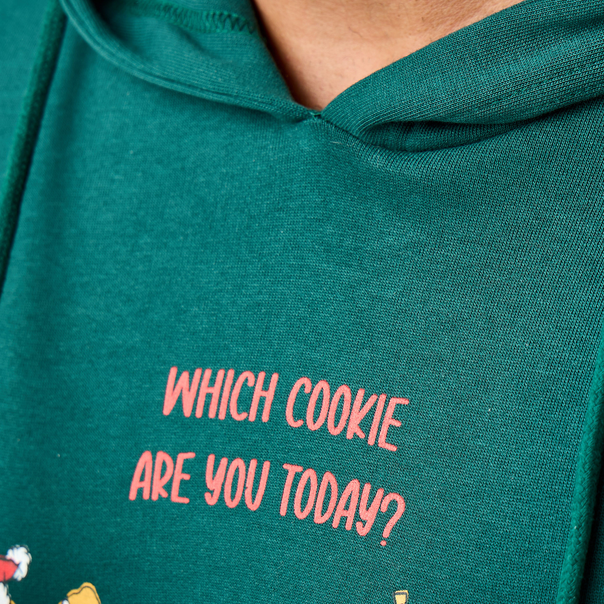 Shop Men Regular Fit Christmas Gingerbread Man Print Hoodie Online ...