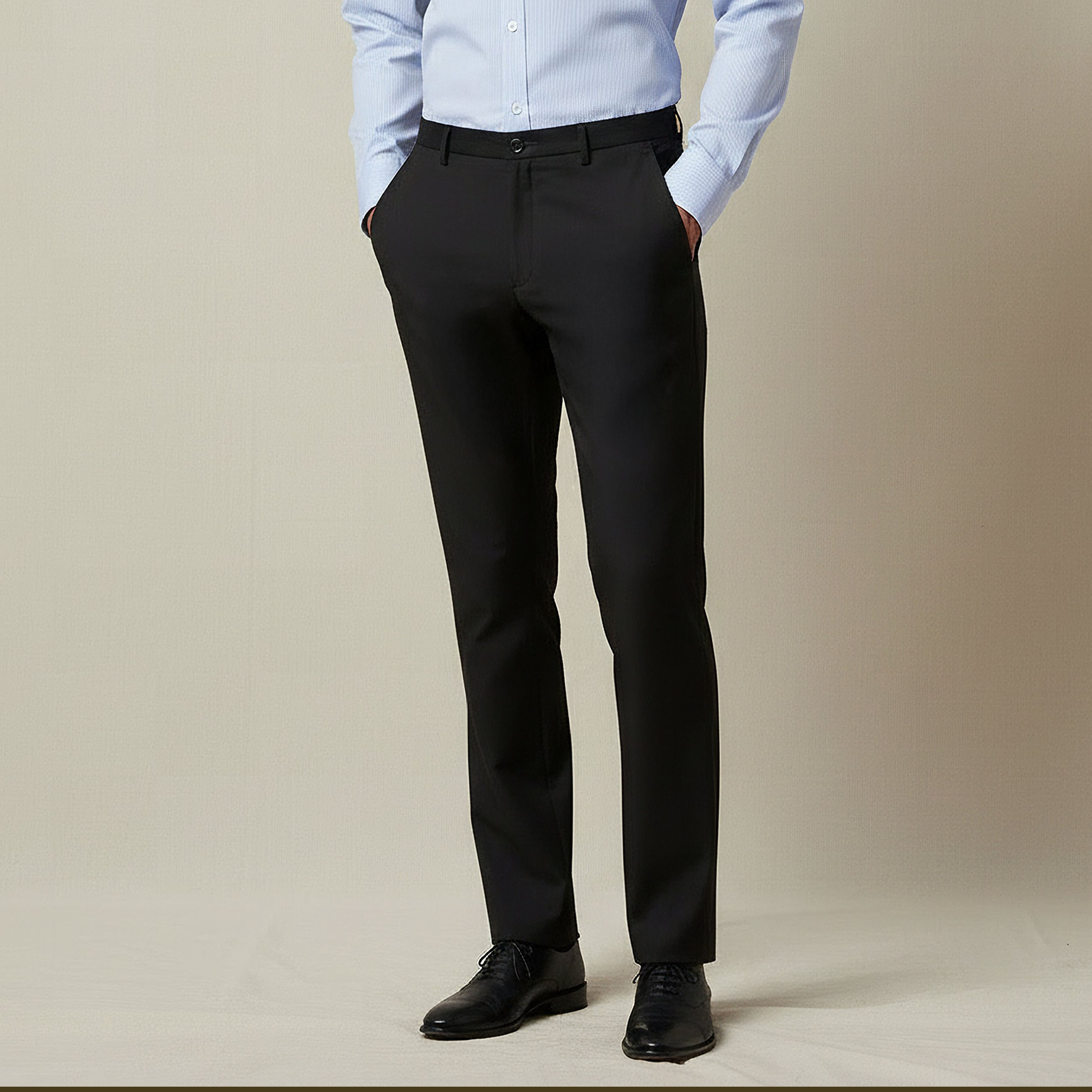 Shop Men Straight Fit Formal Trousers Online | Splash UAE
