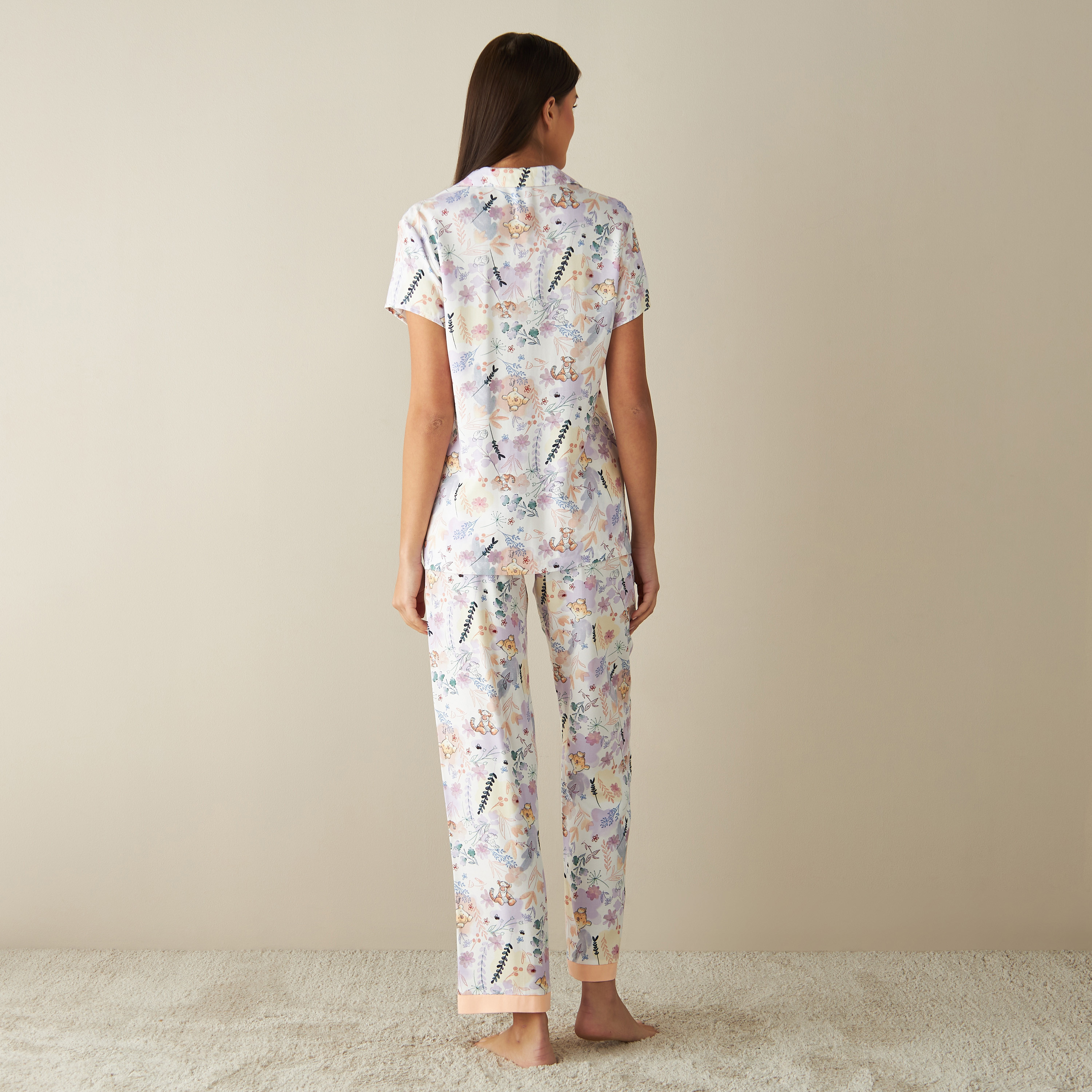 Buy All-Over Winnie The Pooh Print Shirt and Pyjama Set Online ...