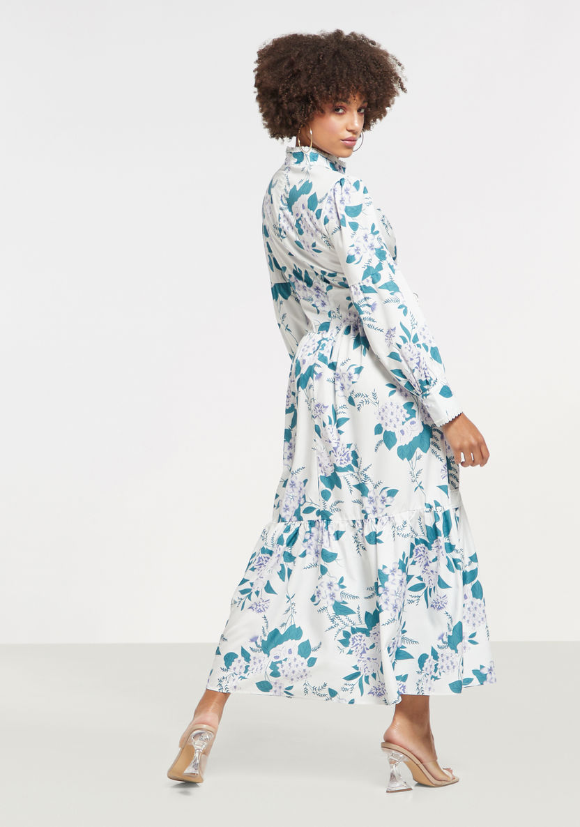 Buy 2xtremz All Over Floral Print High Neck Maxi Dress Splash Ksa