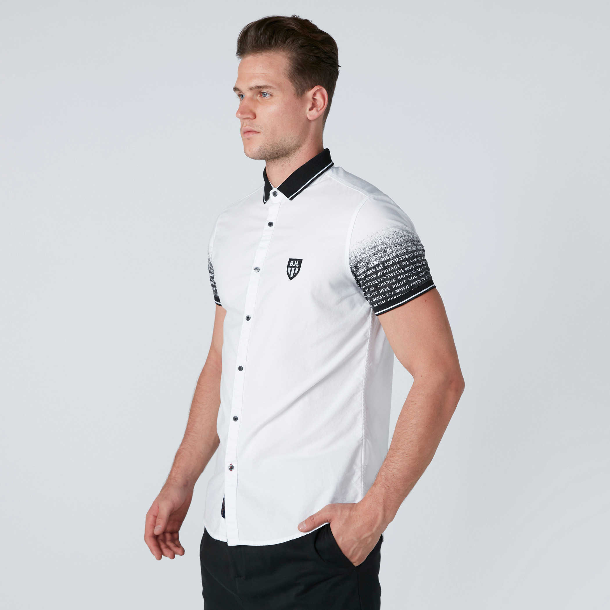 Shop Being Human Shirt with Printed Short Sleeves Online Splash UAE