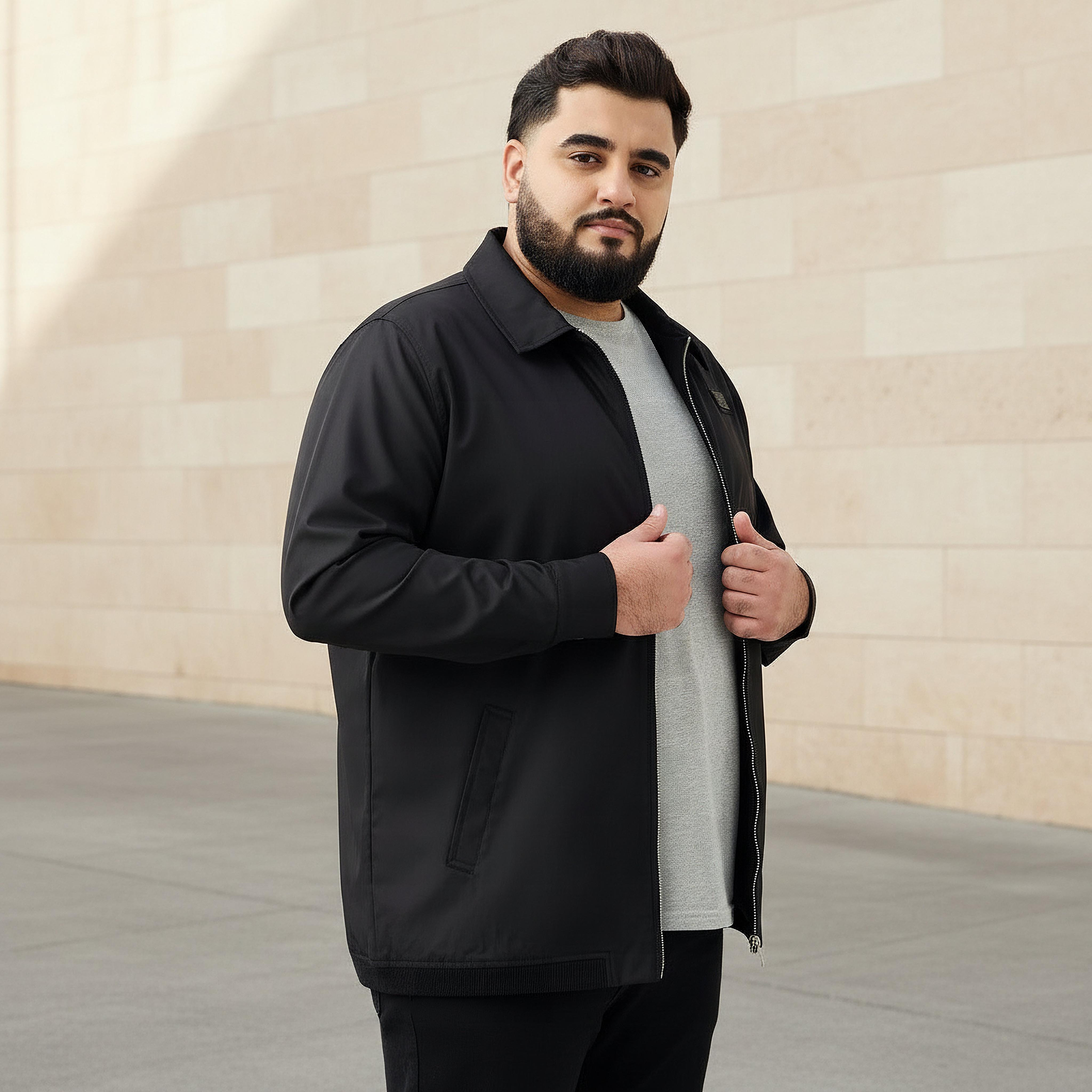 Shop Men Regular Fit Longline Jacket Online | Centrepoint Kuwait