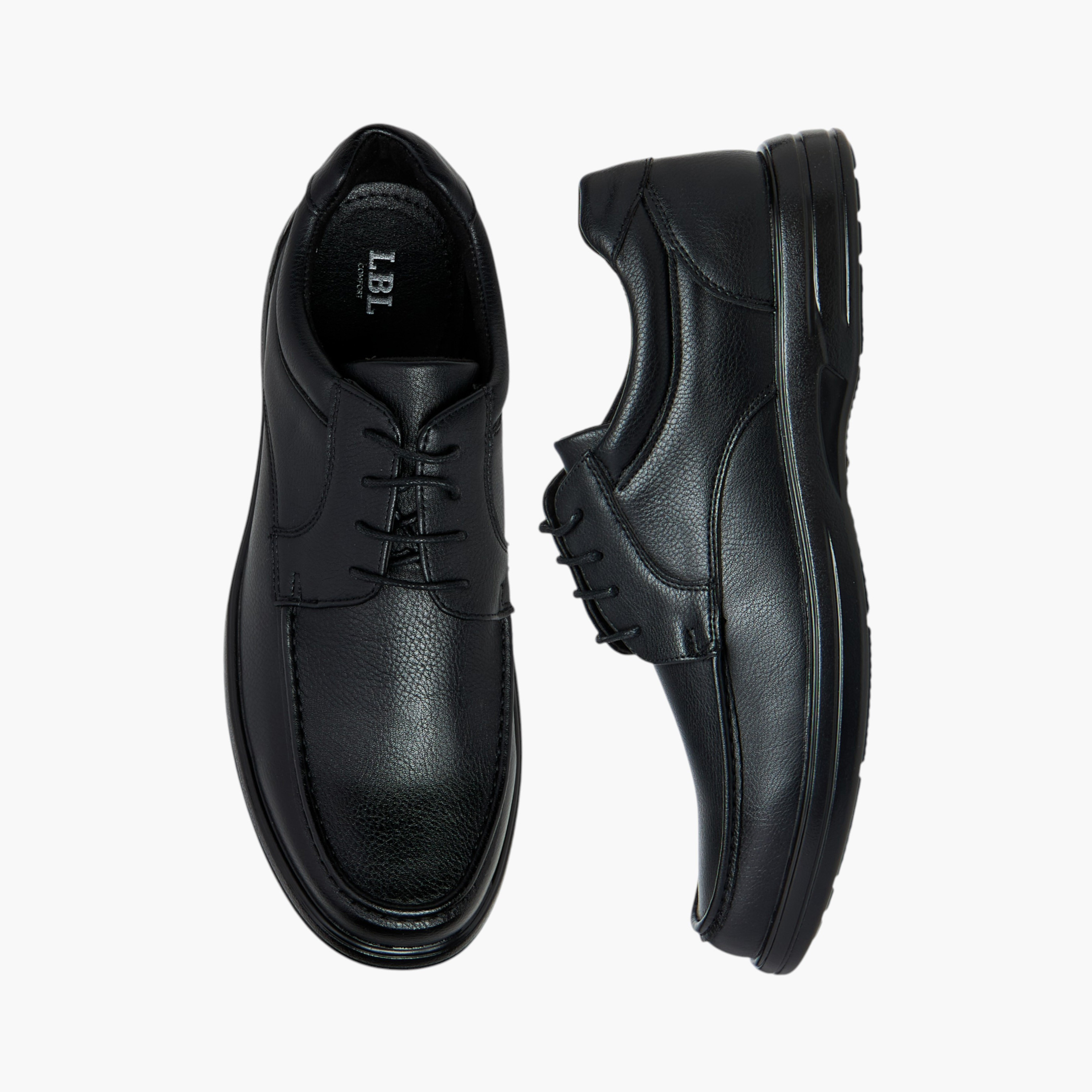 Shop LBL by Shoexpress Textured Lace-Up Derby Shoes Online ...