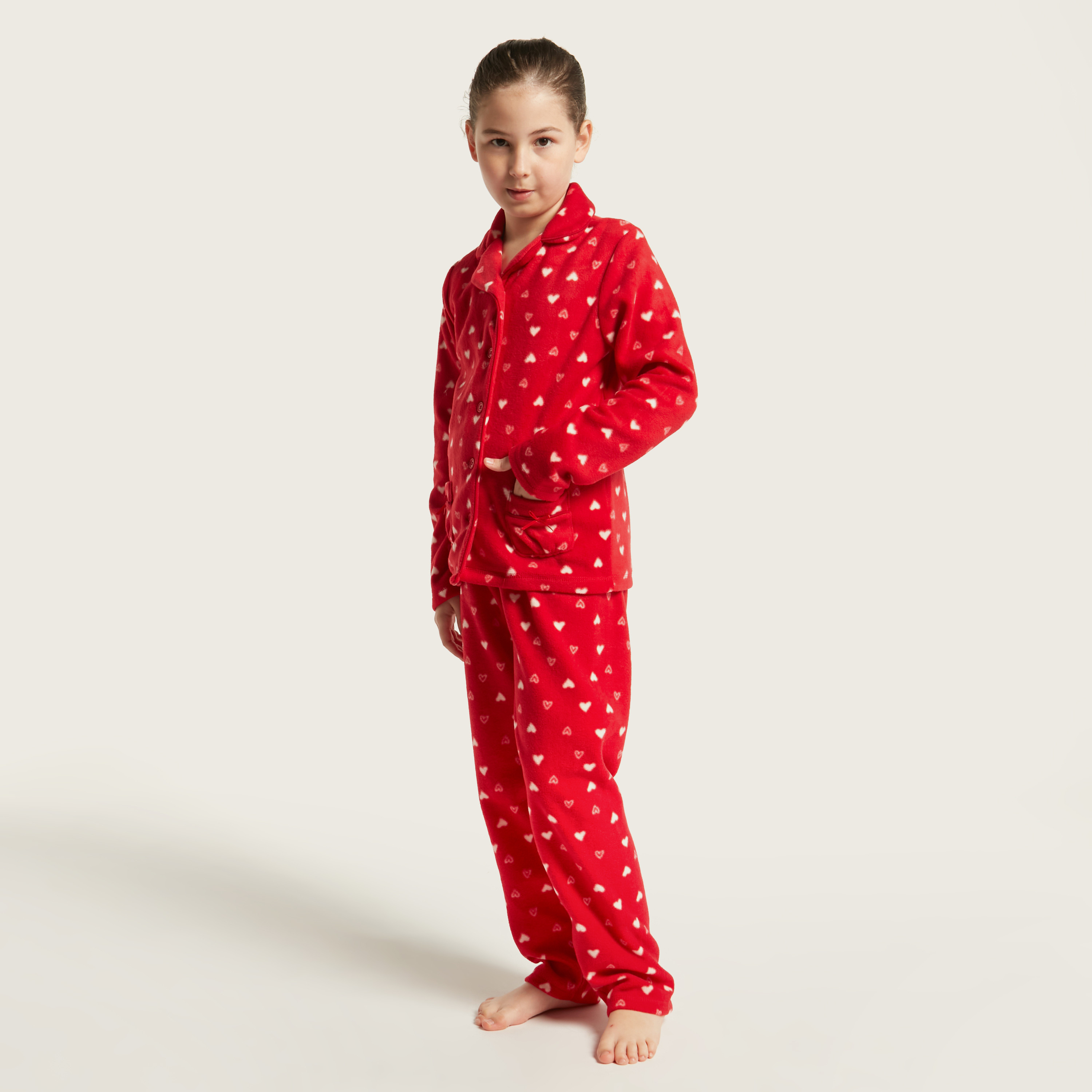 Juniors Heart Printed Shirt and Pyjama Set Online | Girls' Clothing ...