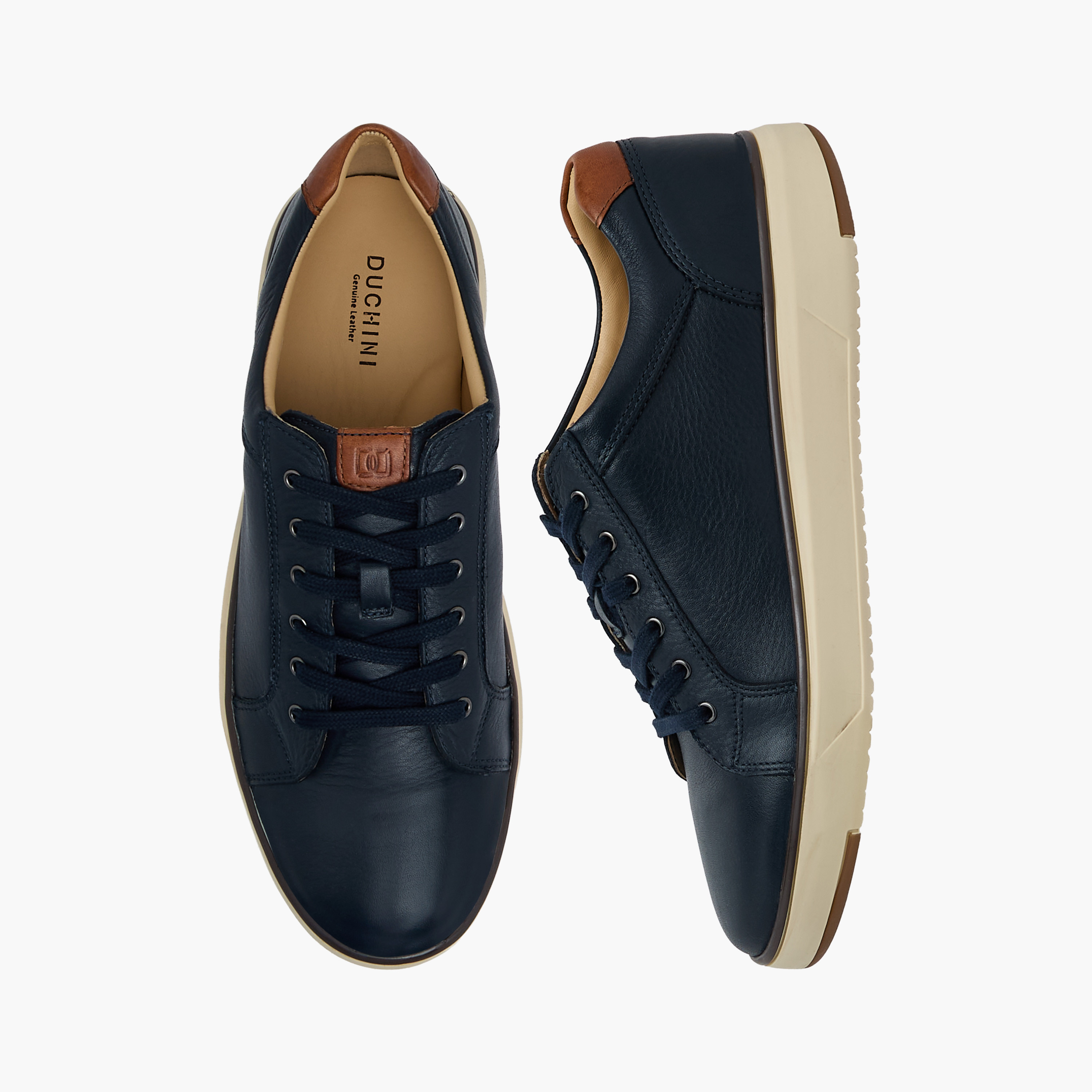 Shop Duchini Men Leather Lace-Up Ankle Sneakers Online | Centrepoint Oman