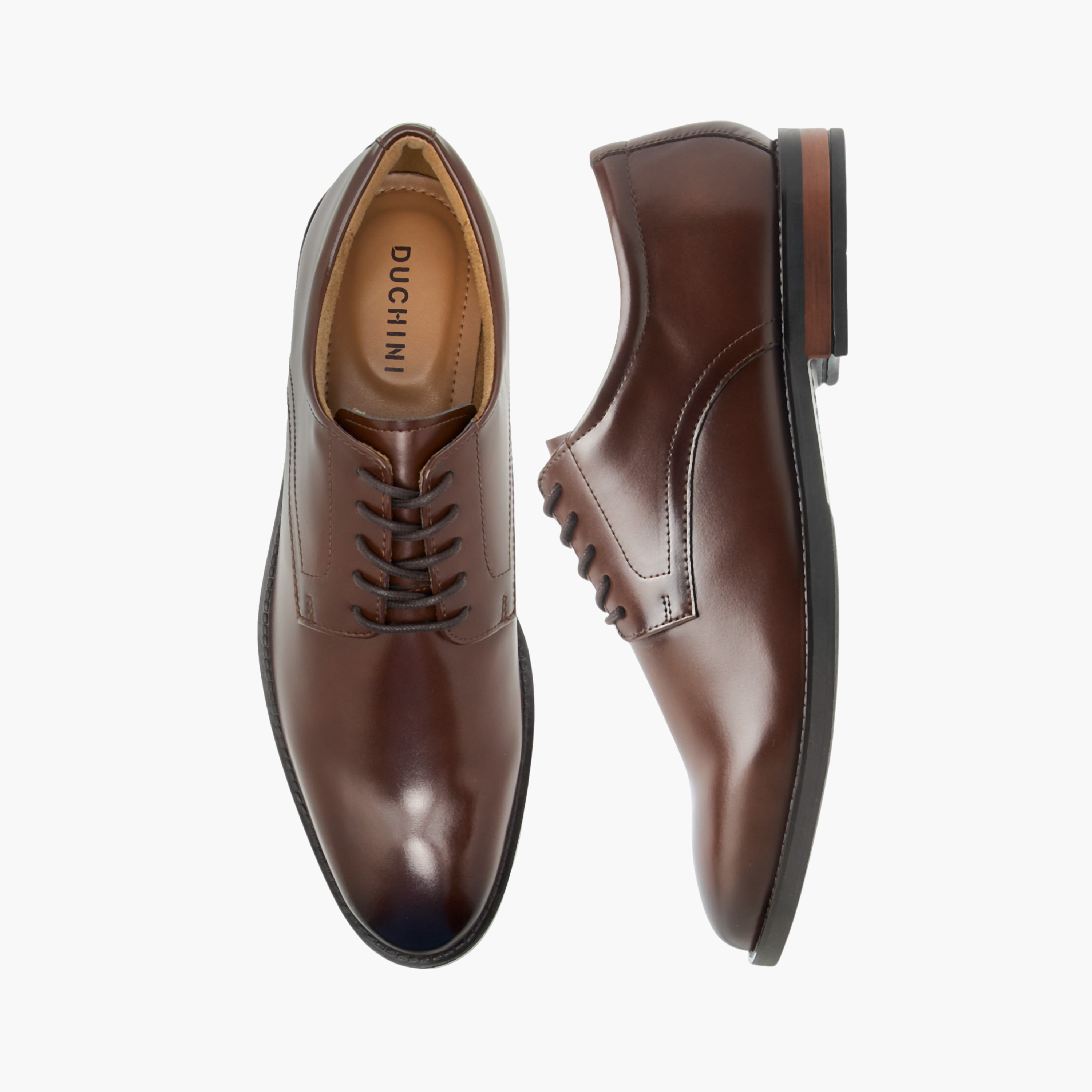 Shop Duchini Men's Solid Lace-Up Derby Shoes Online | Centrepoint Oman