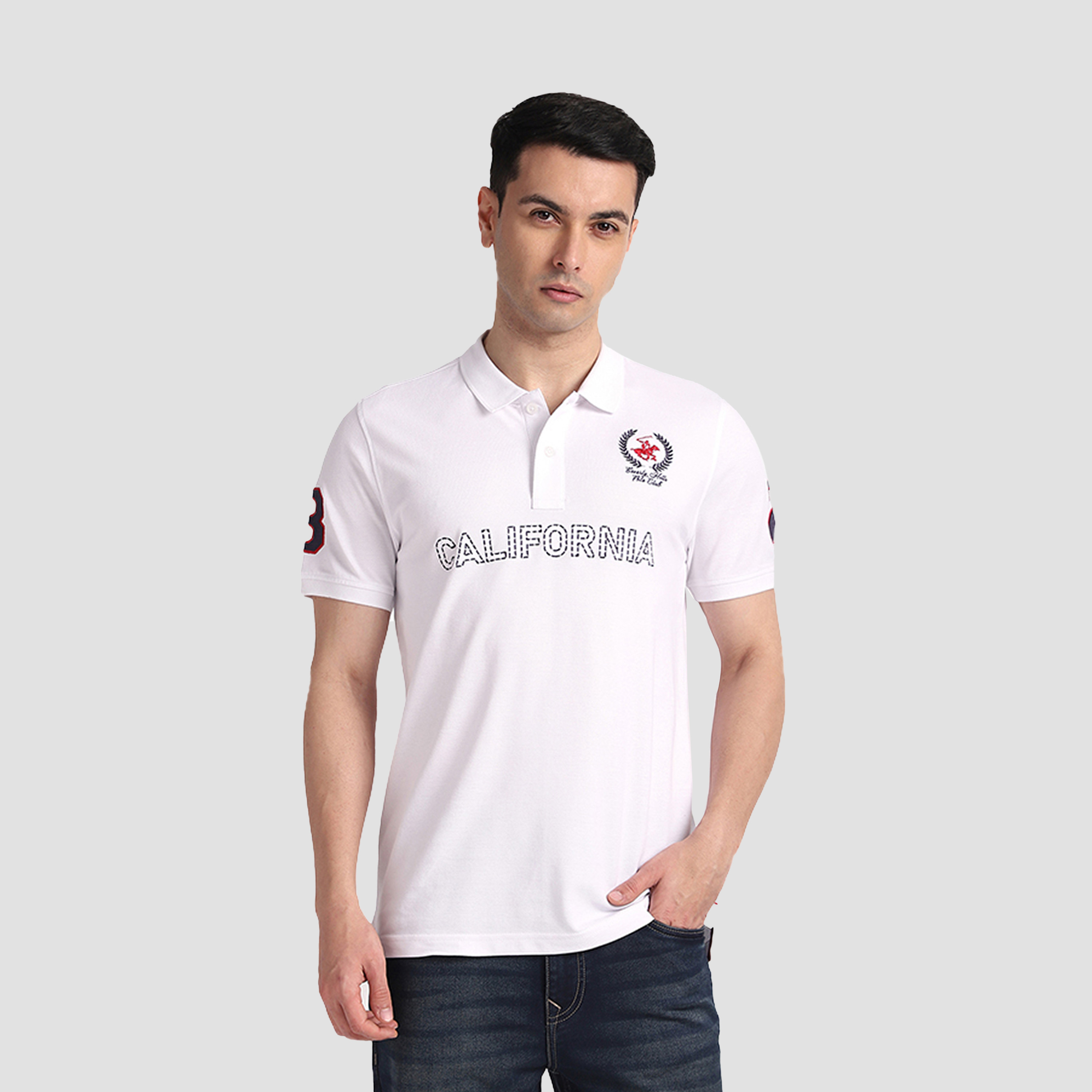 Shop Beverly Hills Polo Club Embroidered Collared Short Sleeves Men's ...