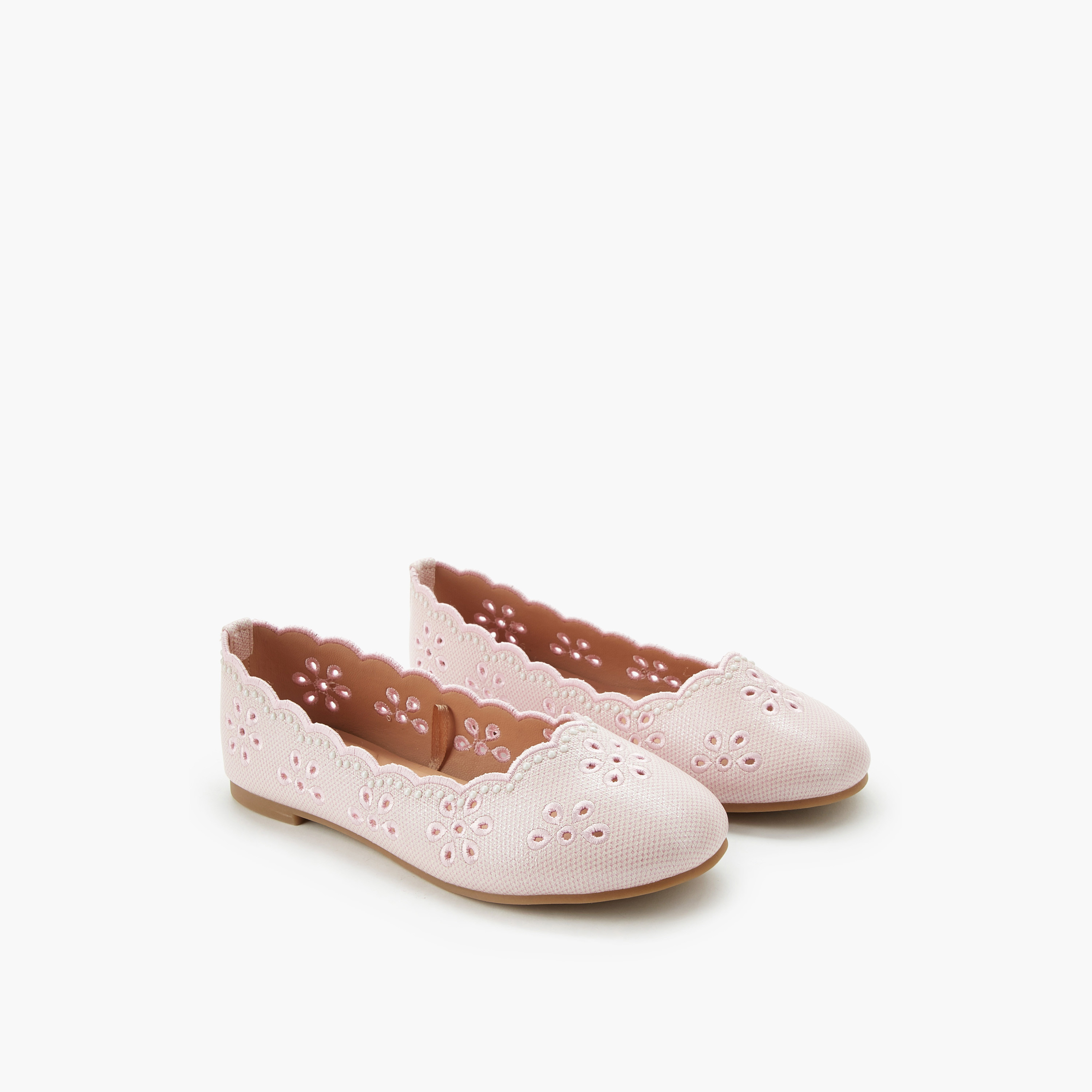 Shop Little Missy Girls Laser Cut Ballerina Shoes Online | Centrepoint Oman
