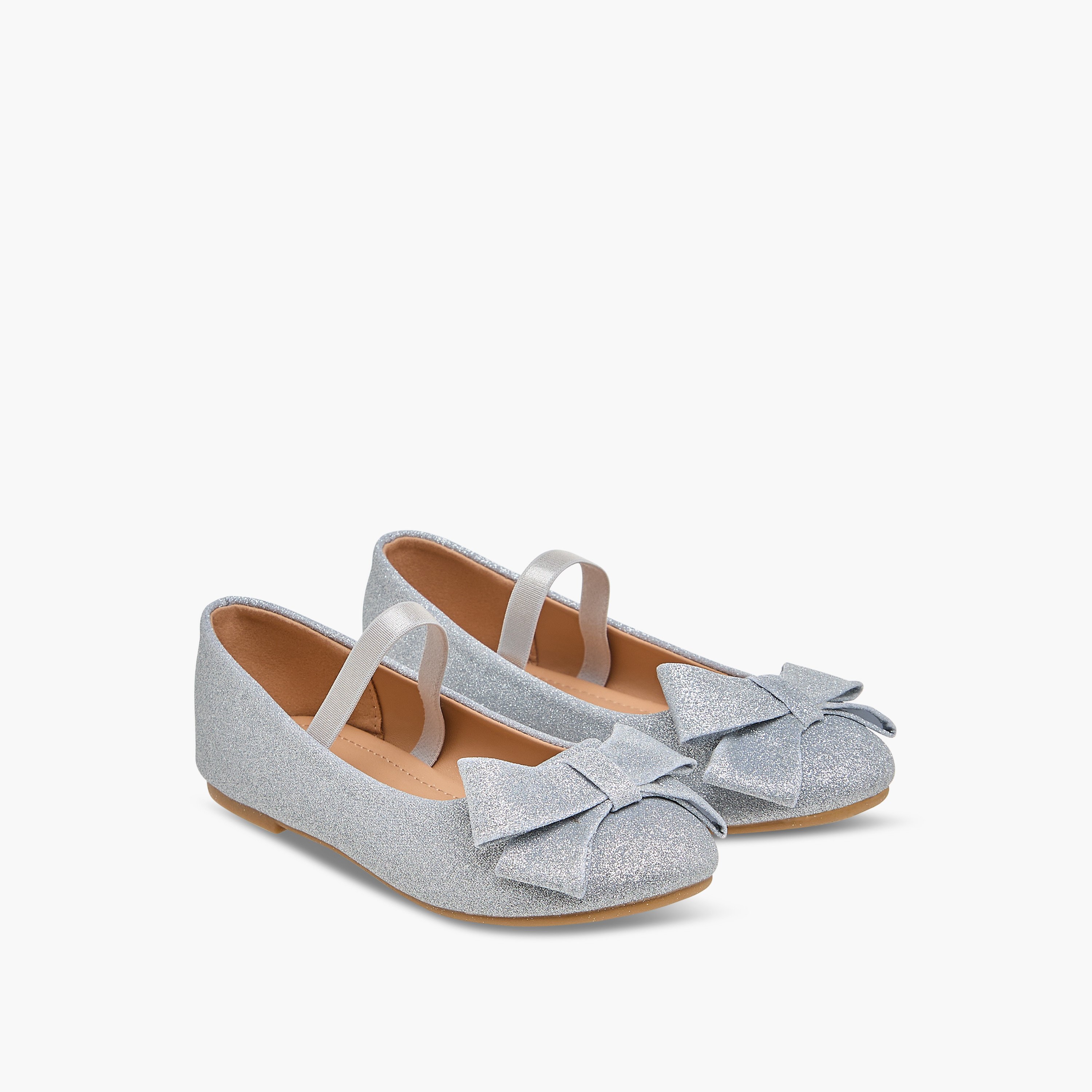 Buy Flora Bella Bow Embellished Ballerina Shoes with Elasticated Strap ...