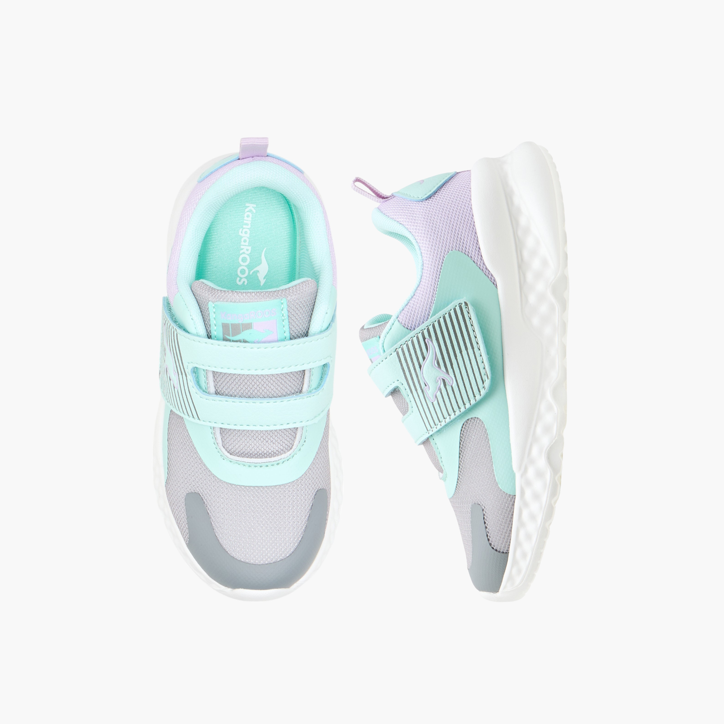 Kangaroos Girls Colourblock Hook & Loop Walking Shoes Online | Kids ...
