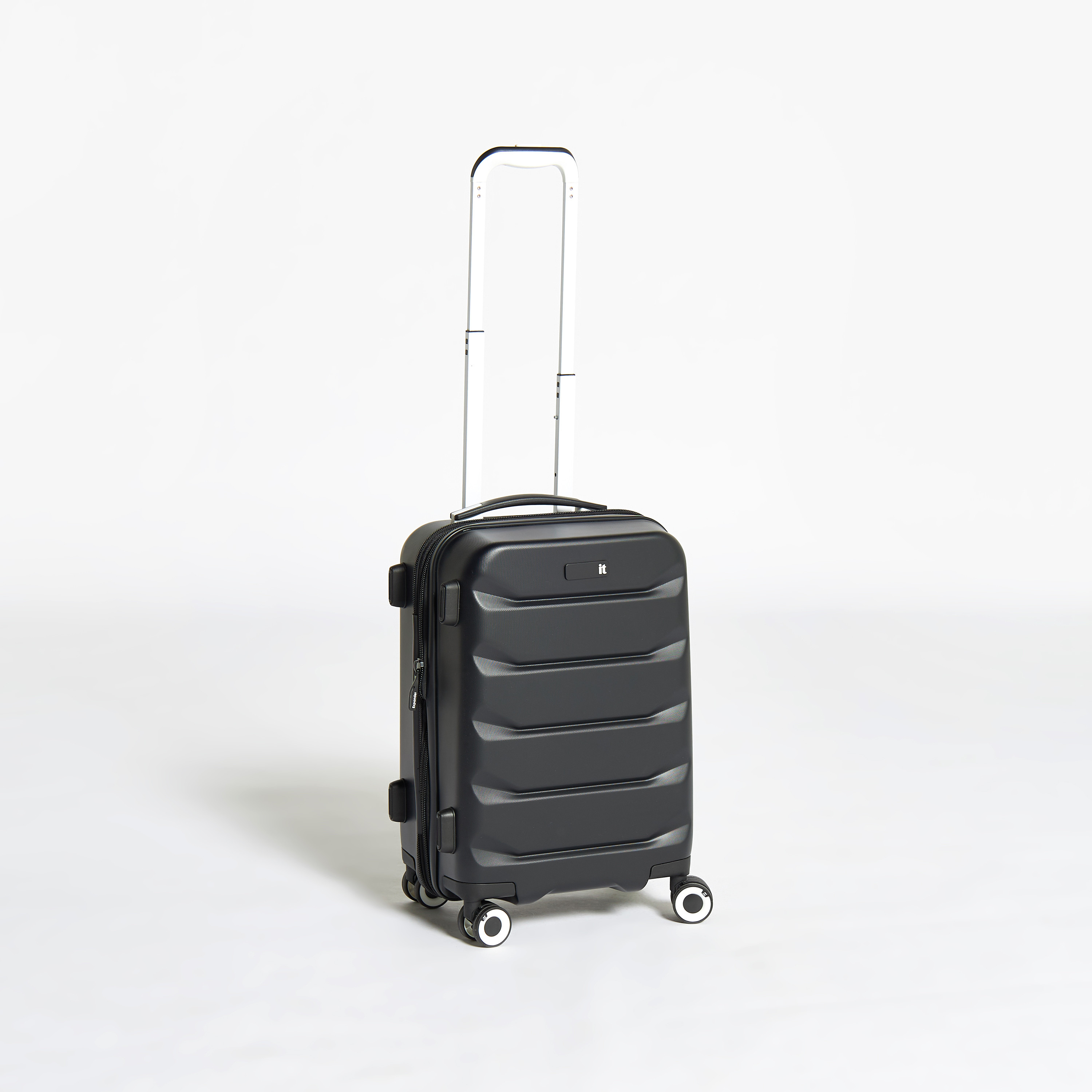 Shop IT Textured Hardcase Luggage Trolley Bag with Retractable Handle ...