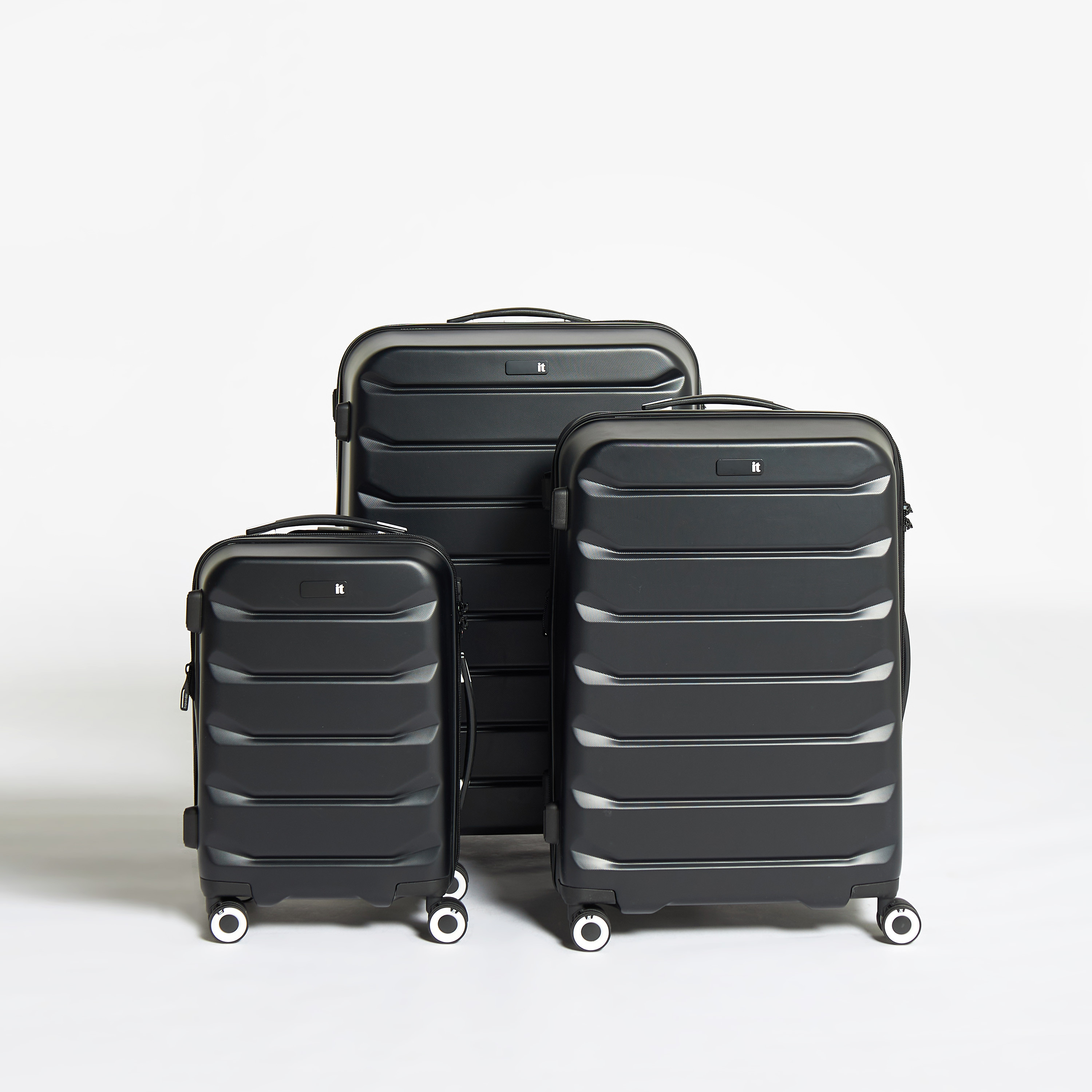 Shop IT Textured Hardcase Luggage Trolley Bag with Retractable Handle ...