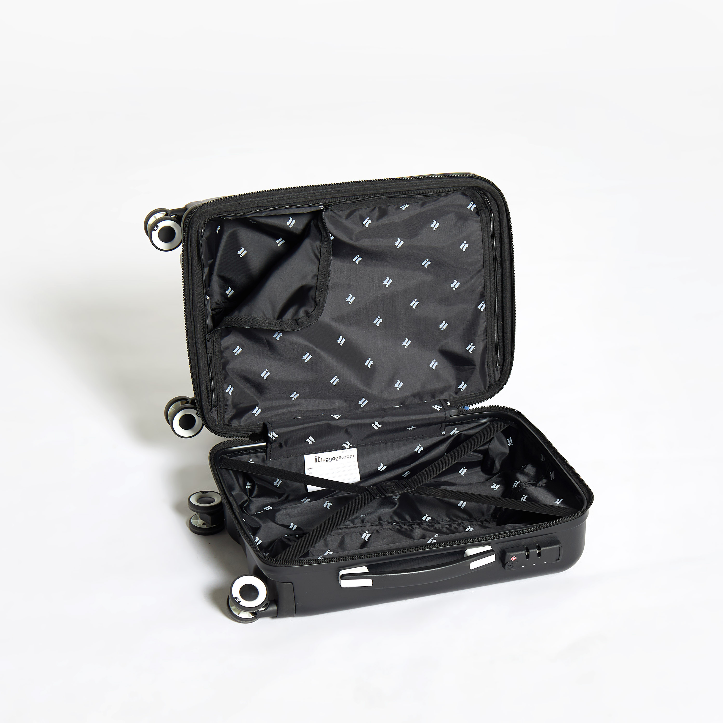 Shop IT Textured Hardcase Luggage Trolley Bag with Retractable Handle ...