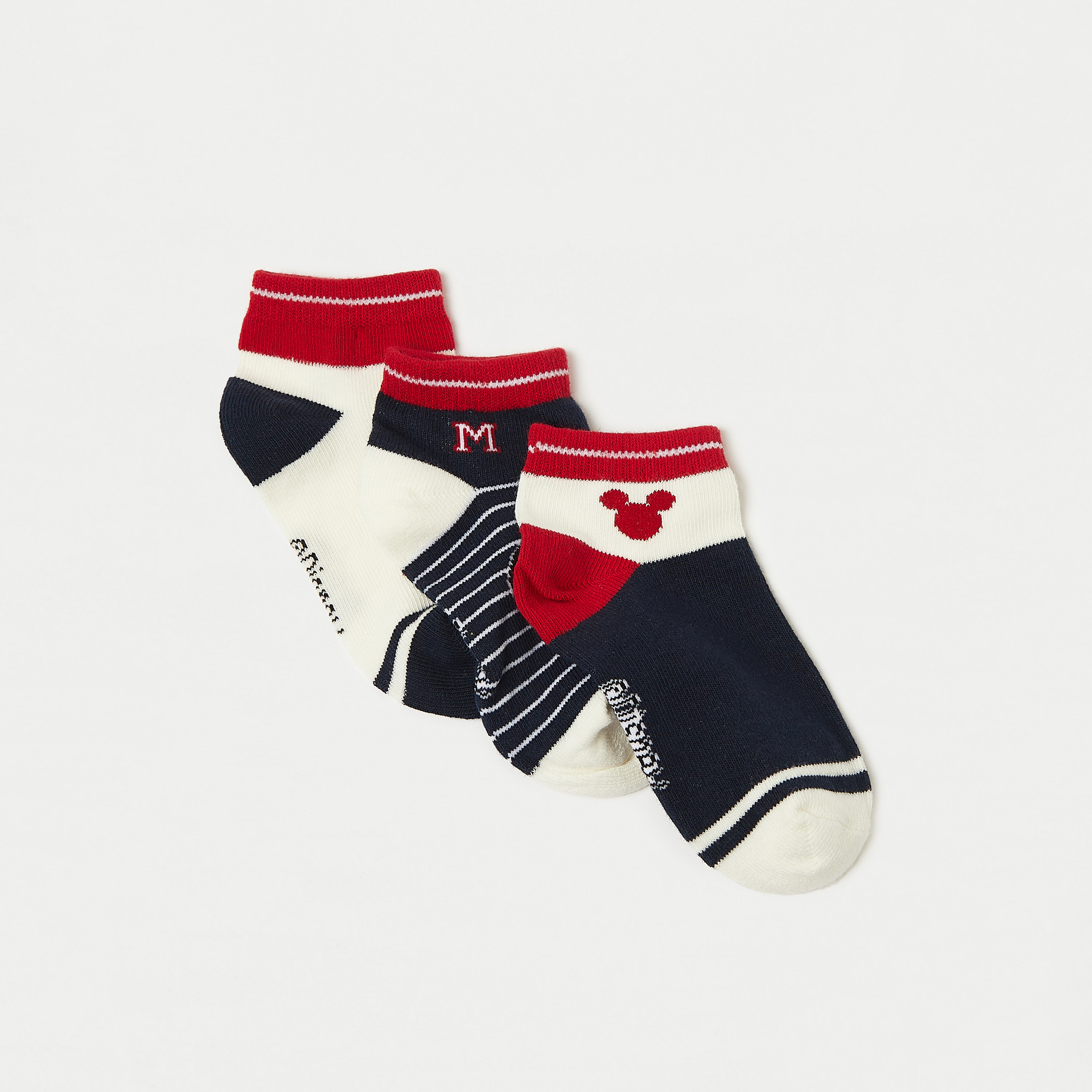 Buy Disney Mickey Mouse Print Socks - Set of 3 Online | Centrepoint UAE