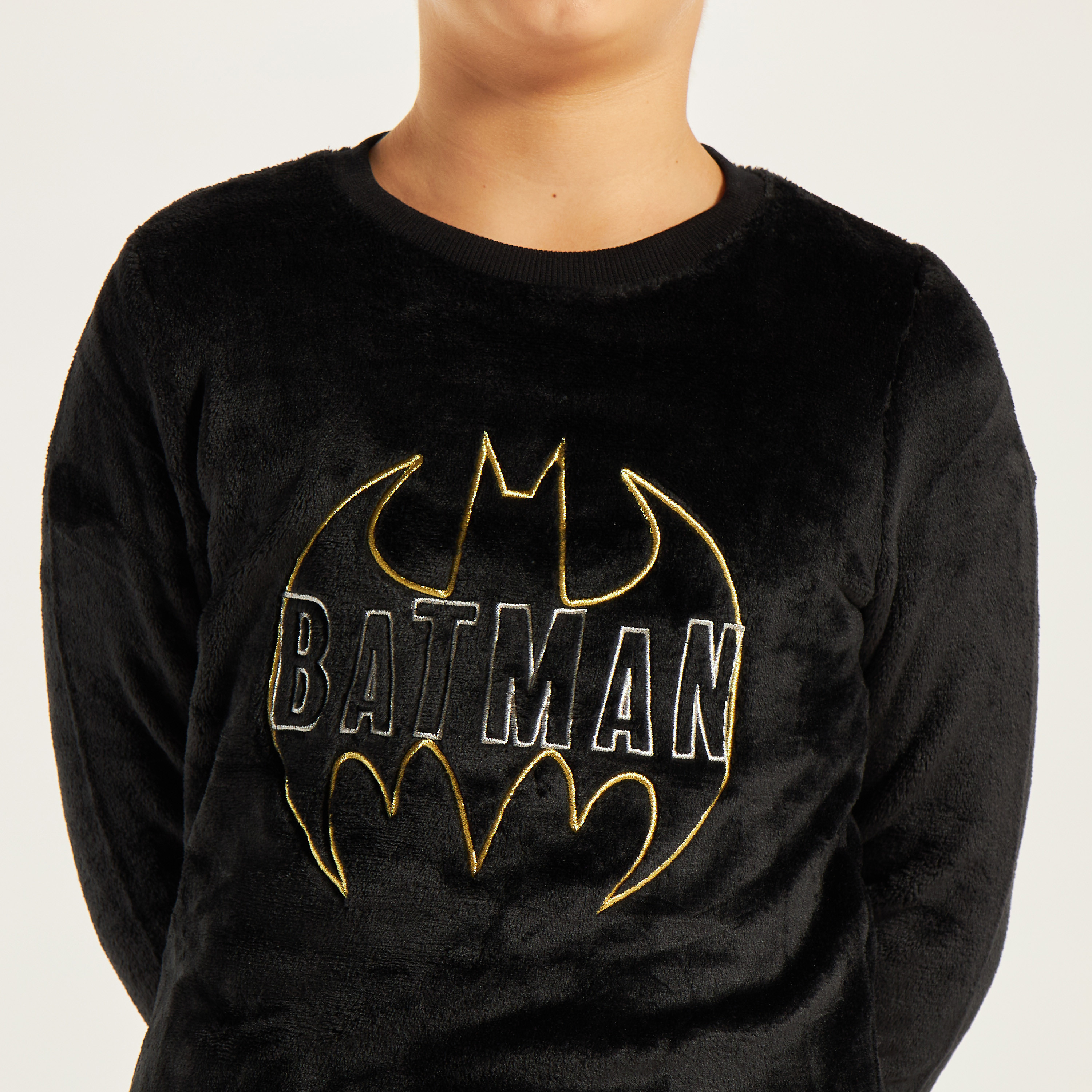 Buy Batman Embroidered Long Sleeve T-Sshirt and Pyjama Set Online ...
