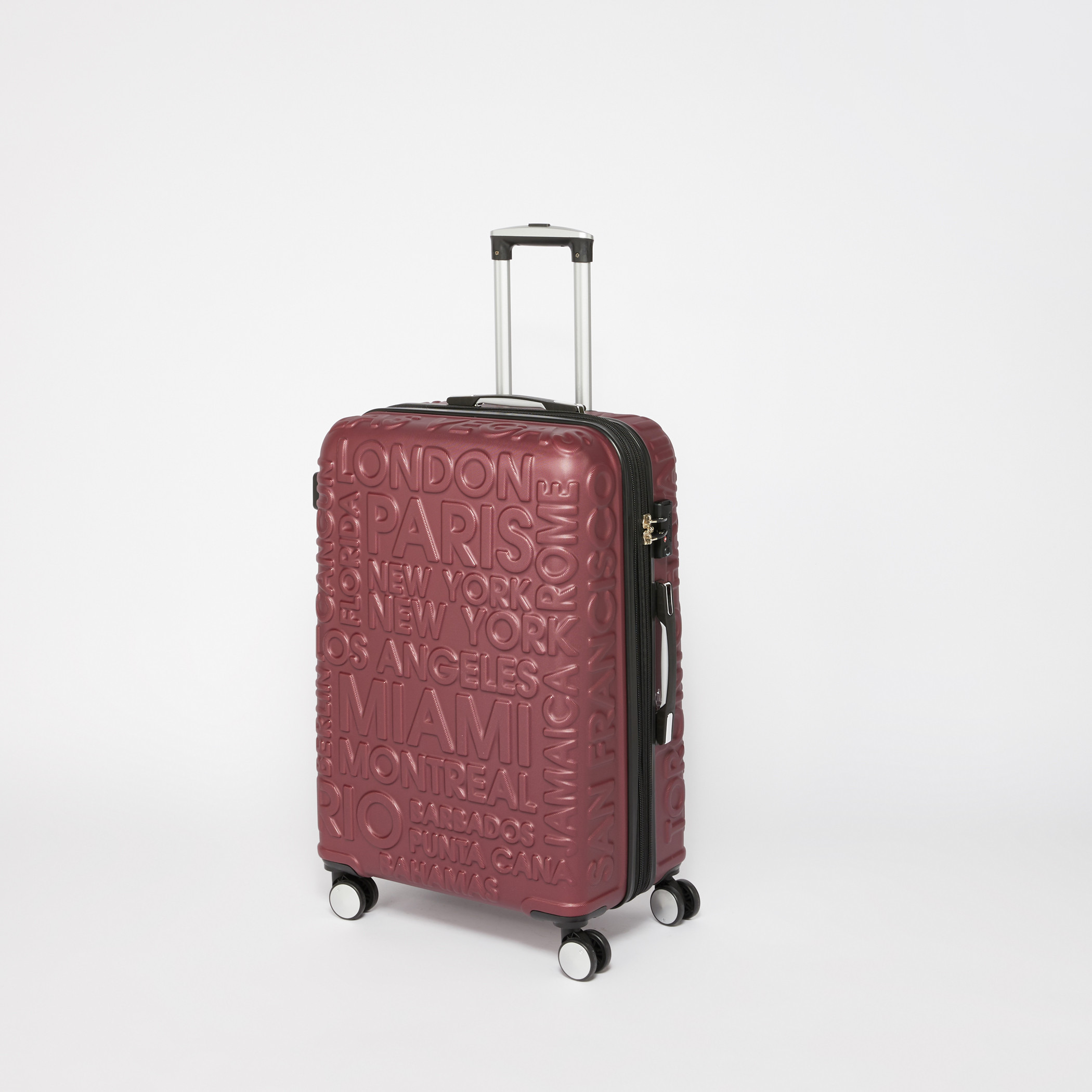 Shop IT luggage Textured Trolley Bag with Retractable Handle Online ...
