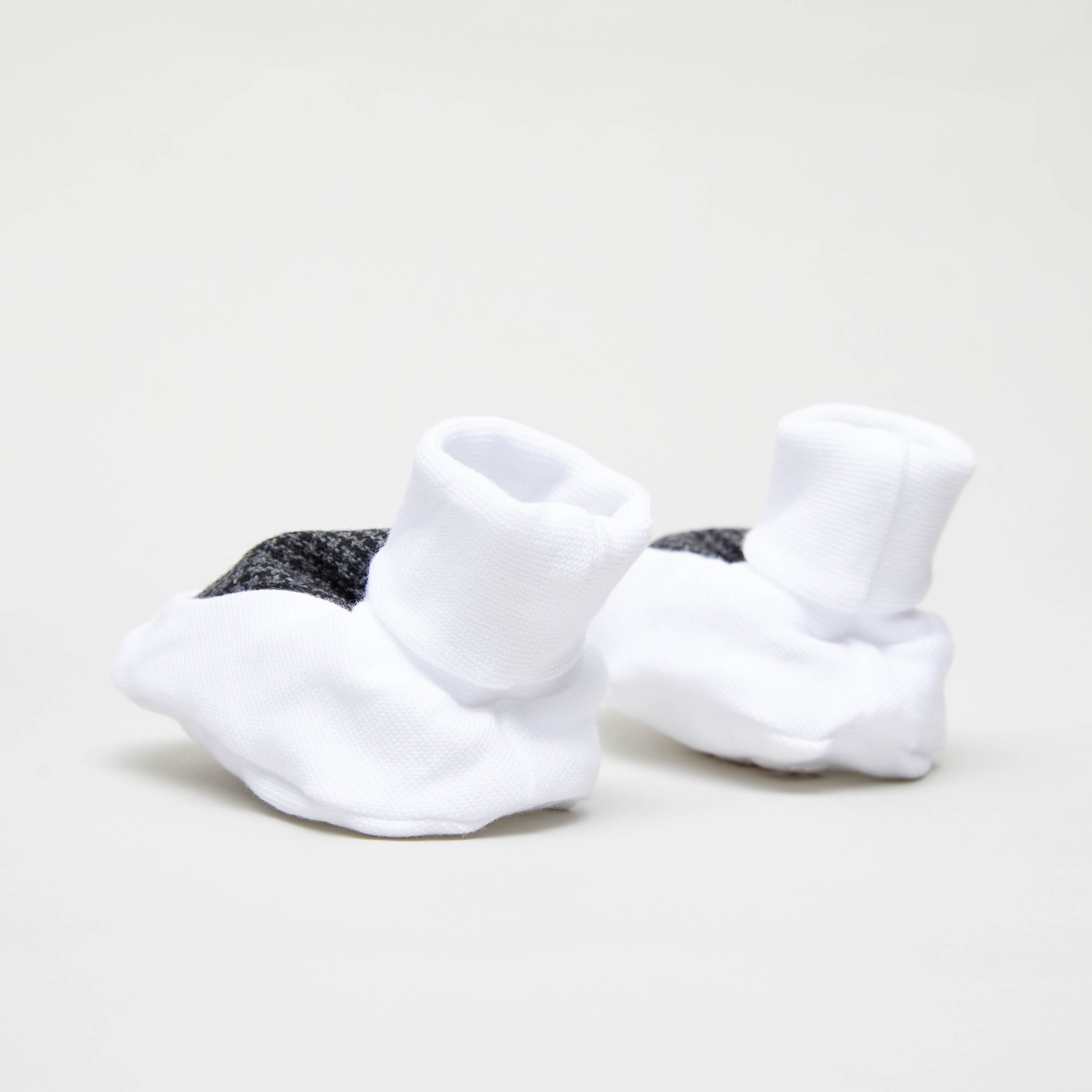 Buy Giggles Textured Booties with Button Applique Online | Centrepoint UAE