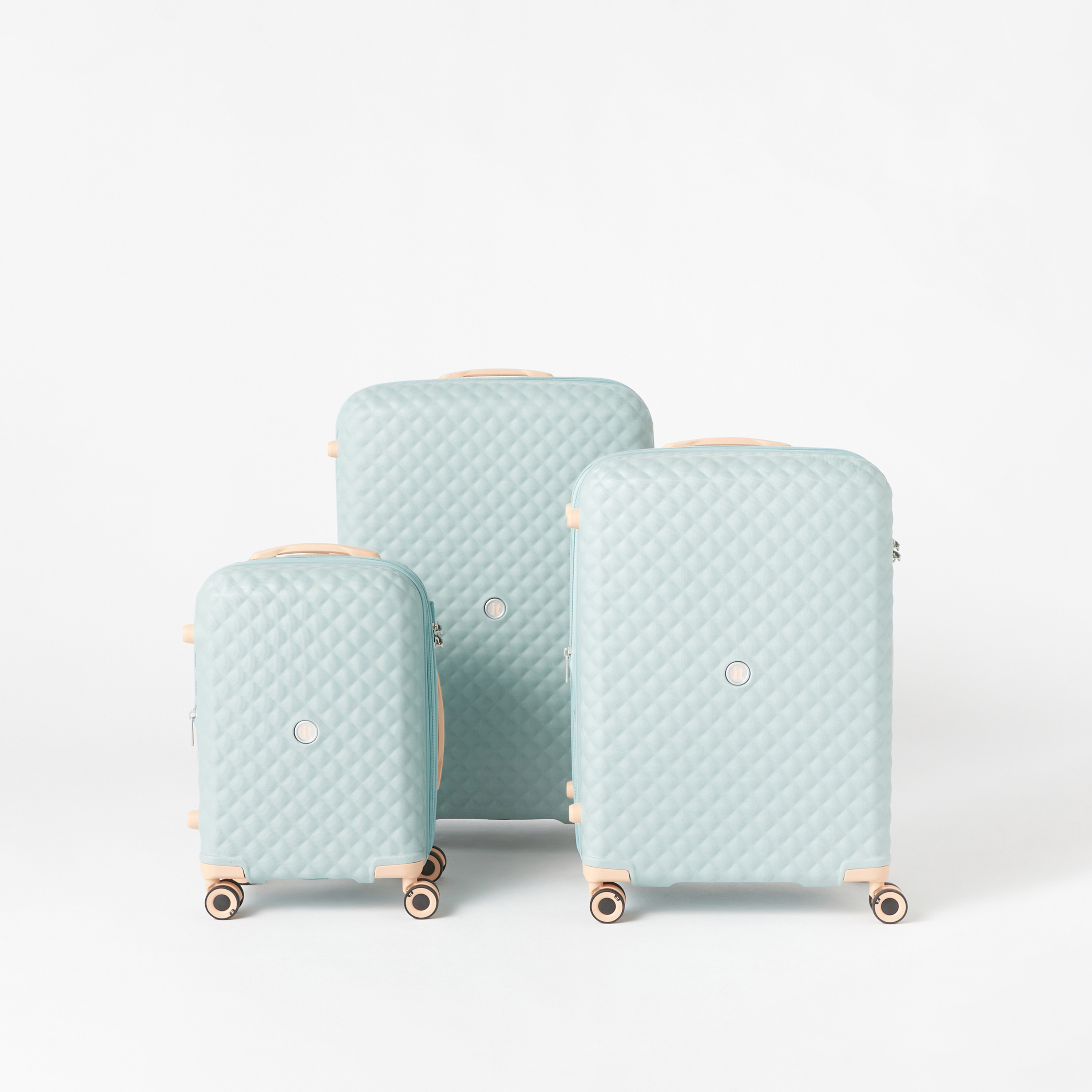 Shop IT Textured Hardcase Luggage Trolley Bag with Retractable Handle ...