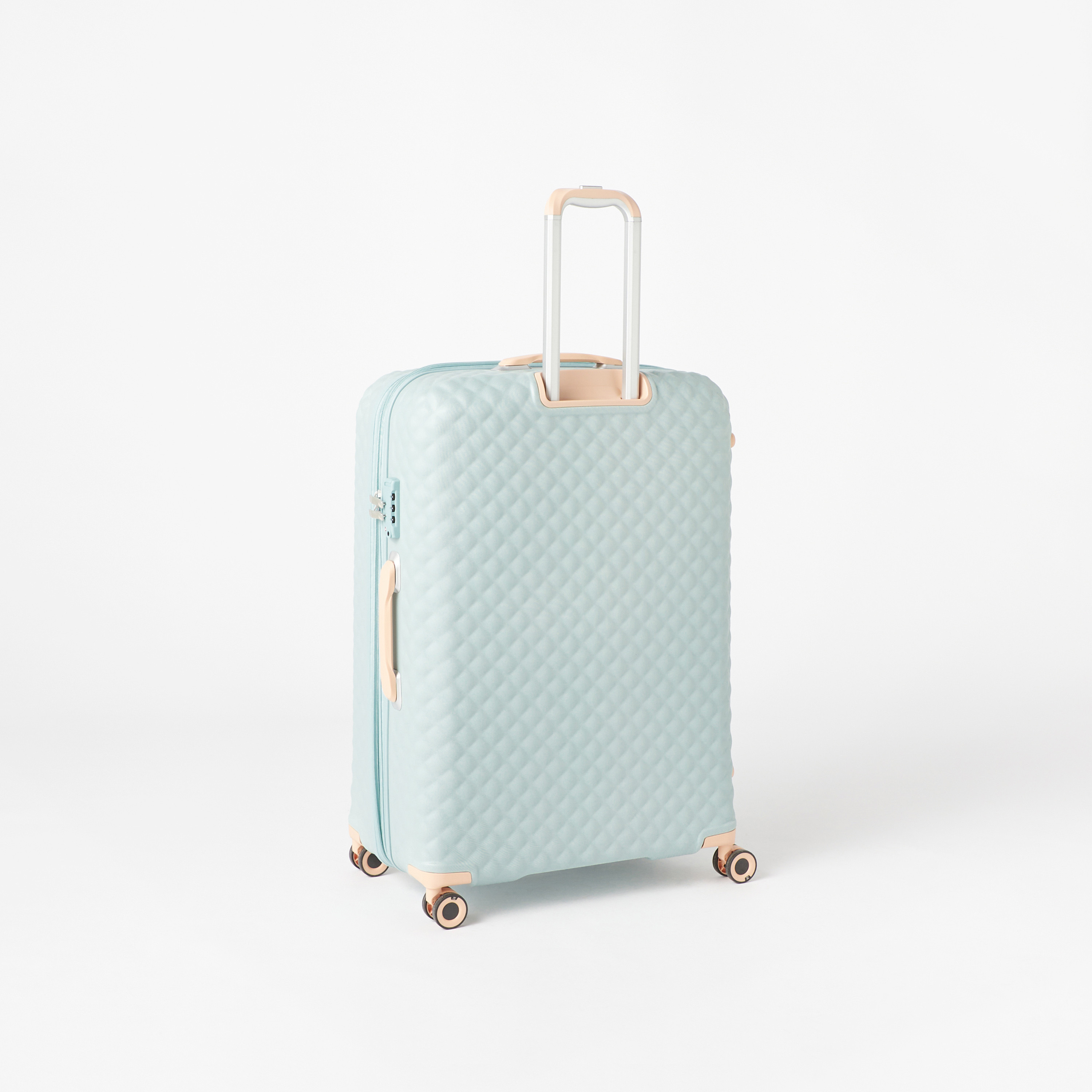 Shop IT Textured Hardcase Luggage Trolley Bag with Retractable Handle ...