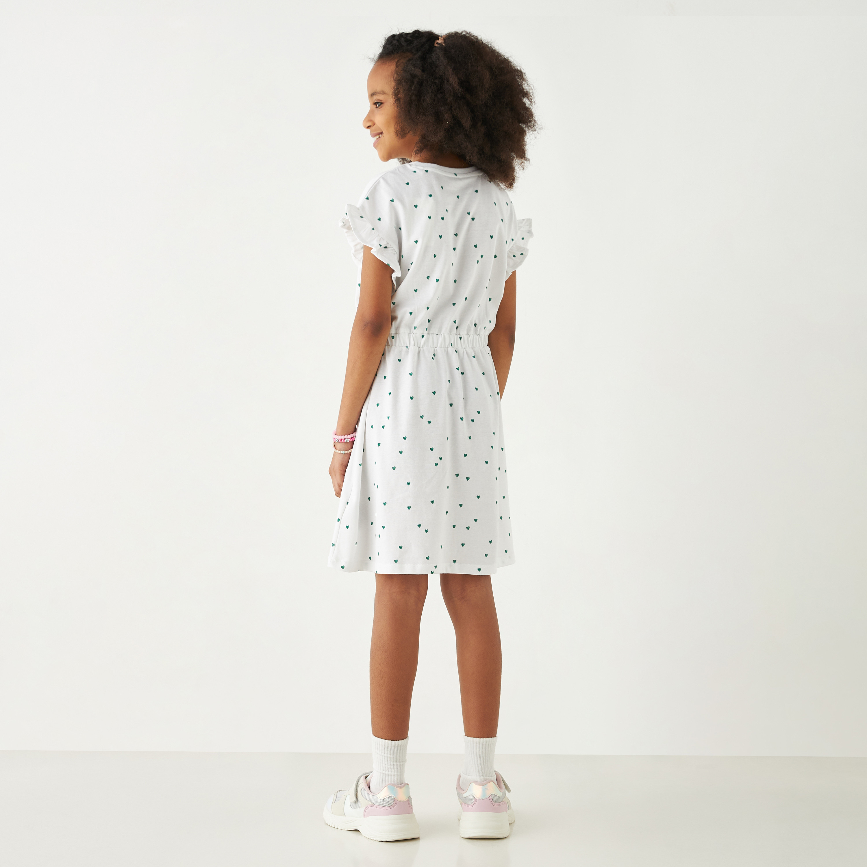 Juniors KSA National Day Print Dress with Ruffle Sleeves Online | Girls ...