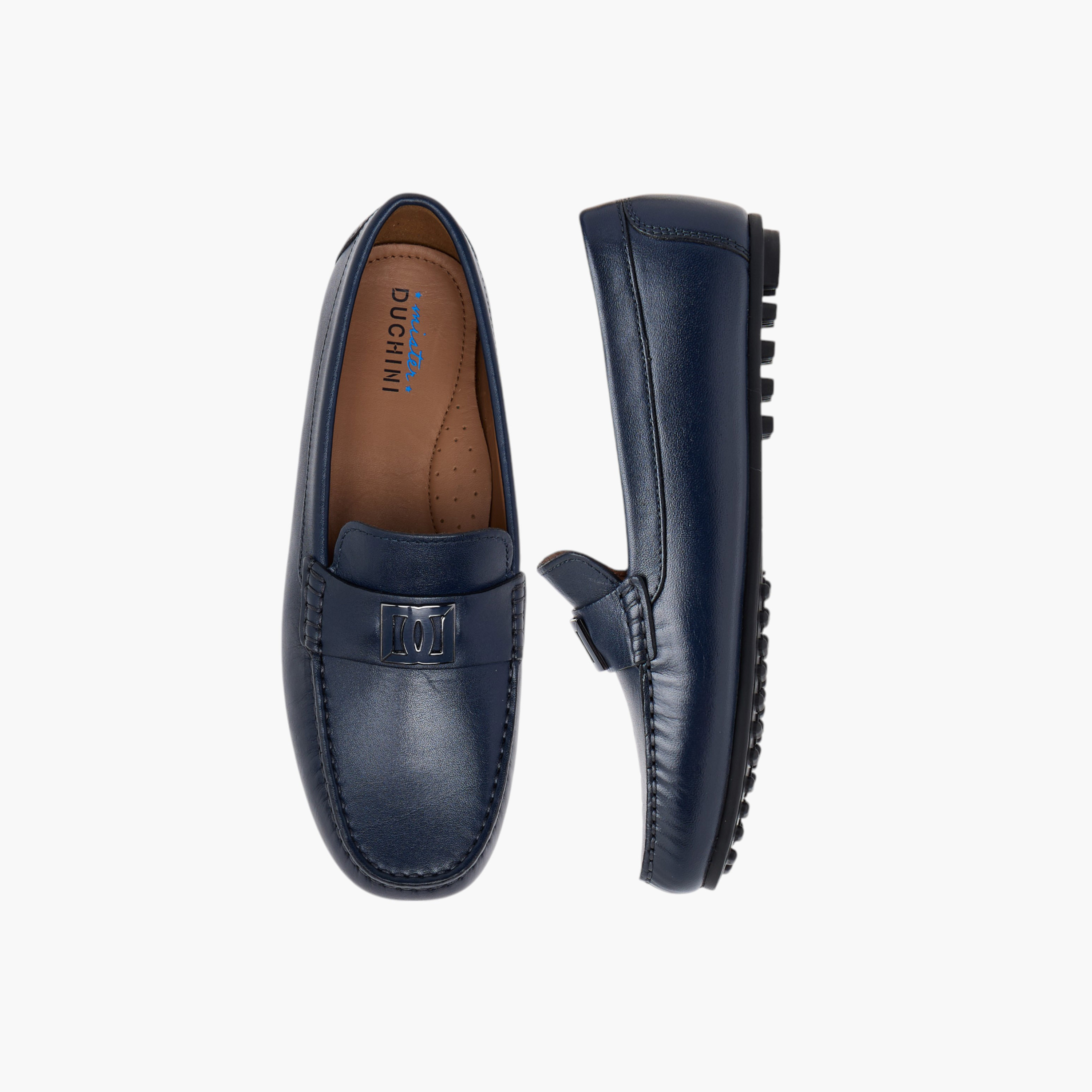 Shop Mister Duchini Logo Detail Slip-On Loafers Online | Centrepoint Oman