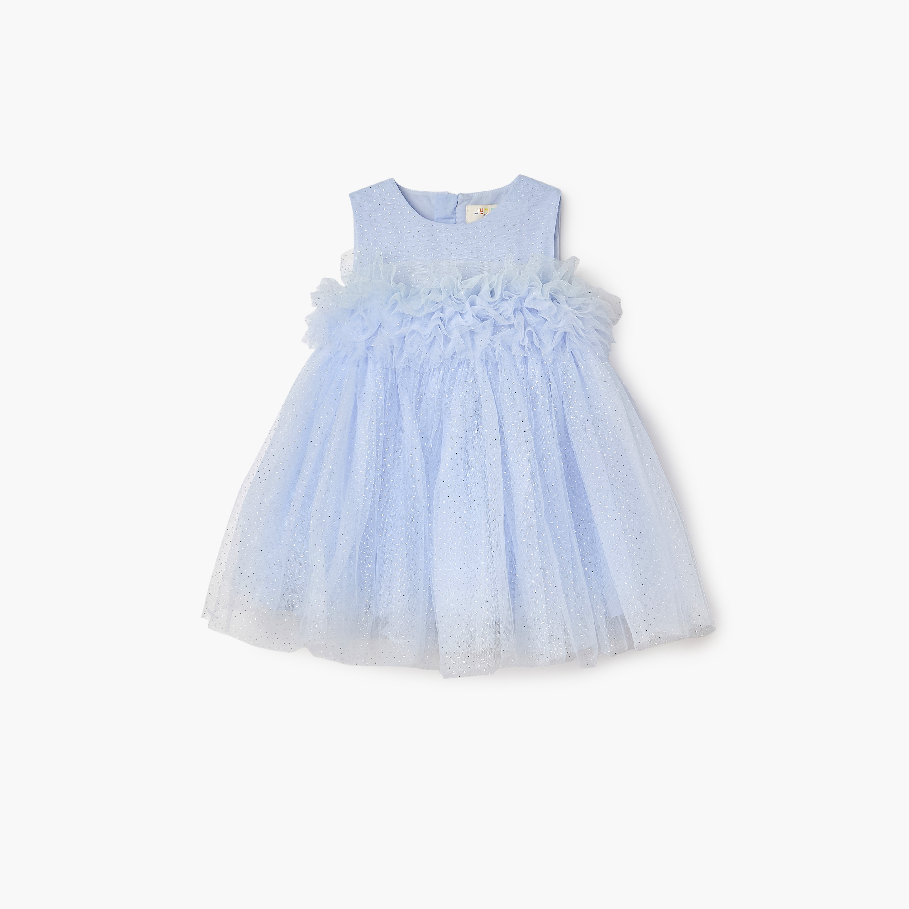 Buy Juniors Sequinned Sleeveless Dress with Ruffle Detail Online ...