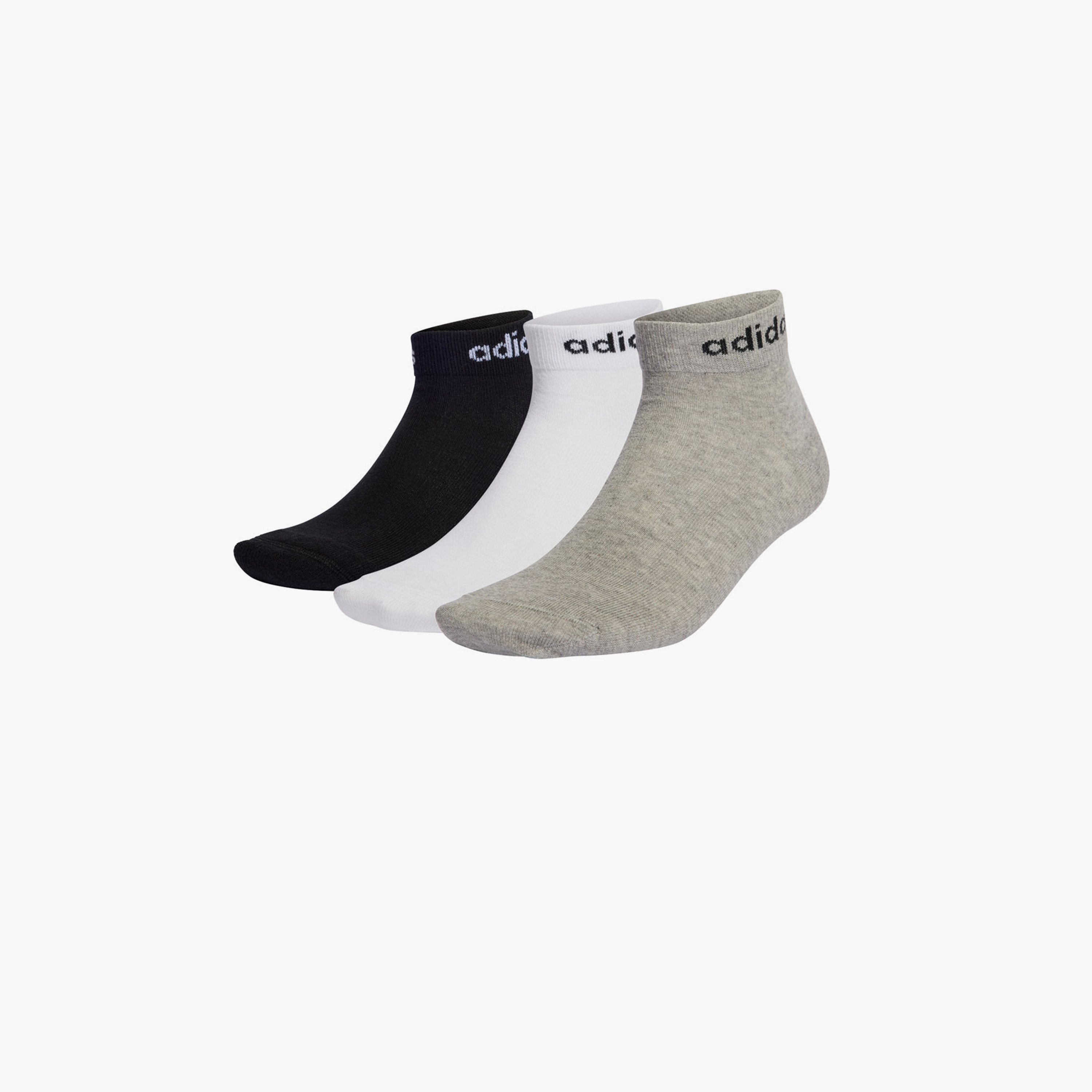 Shop adidas Think Linear Ankle Socks 3 Pairs IC1306 | OE Online ...