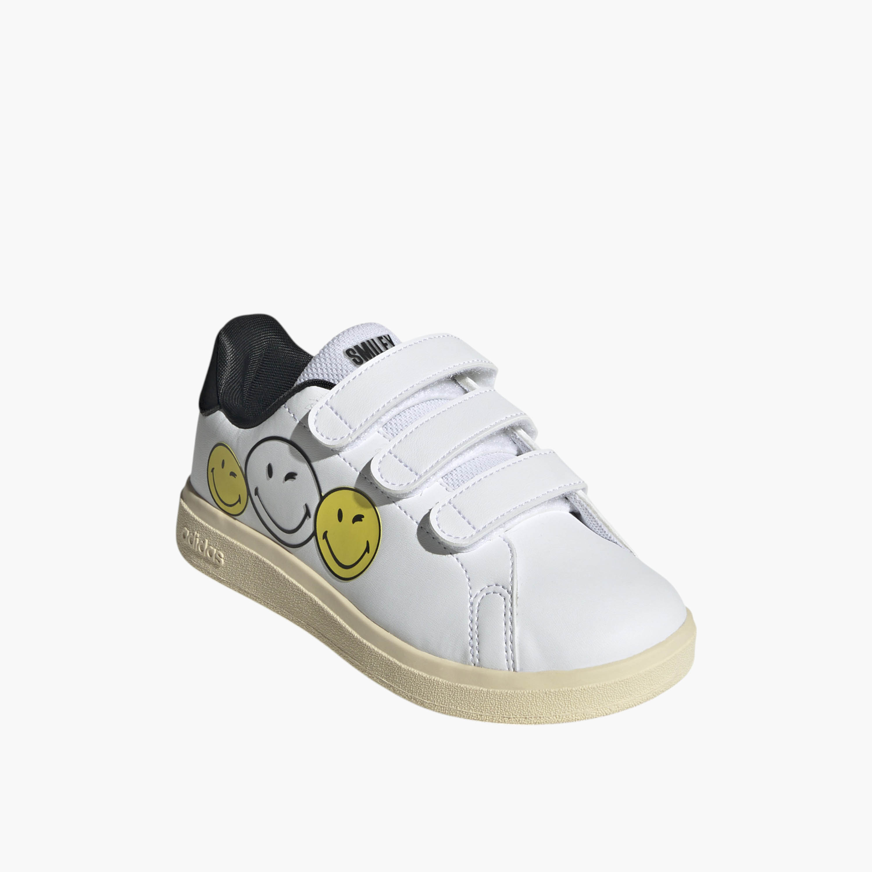 Buy adidas Kids' ADVANTAGE SMILEY CF Sneakers with Hook and Loop ...