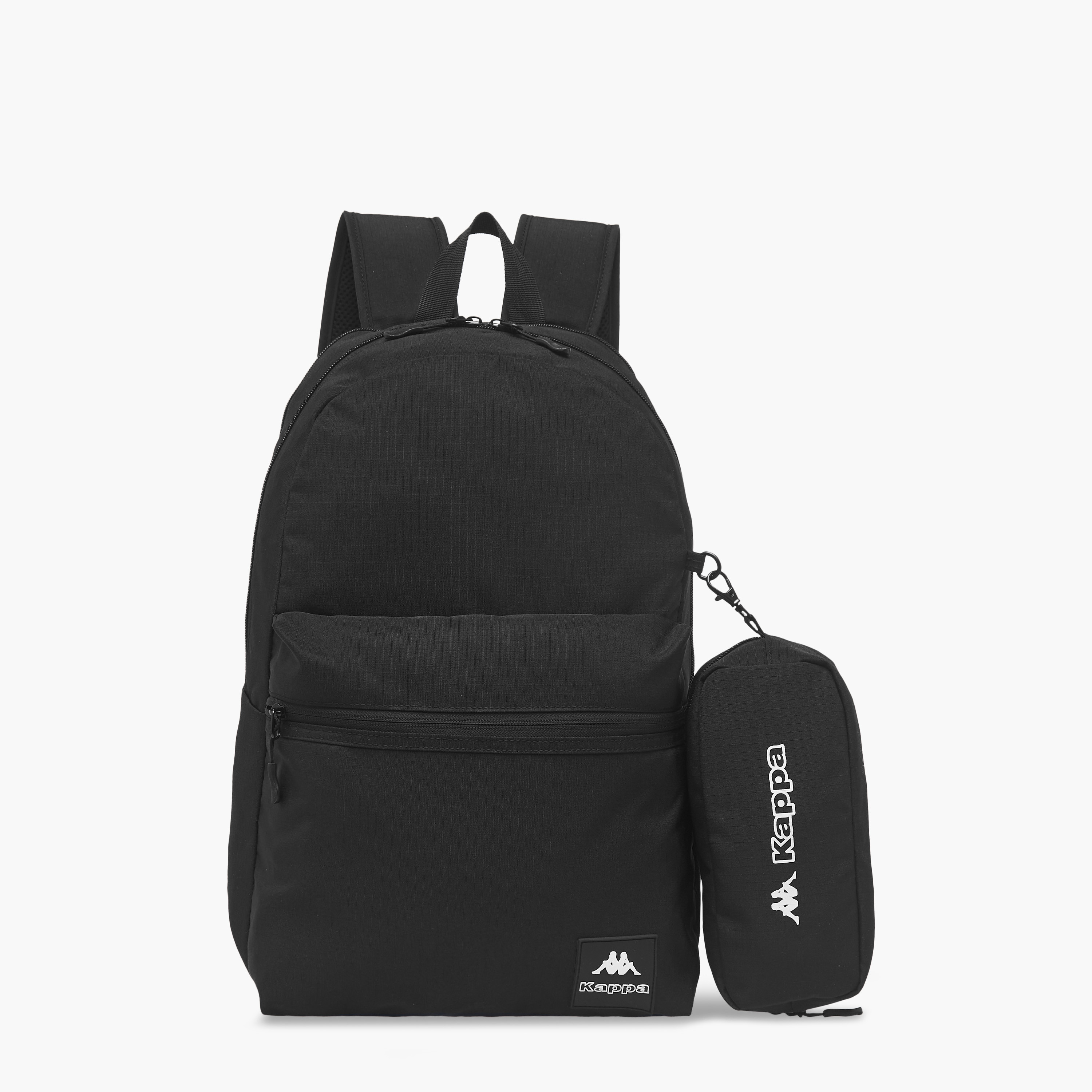 Shop Kappa Logo Print School Backpack with Adjustable Shoulder Straps ...