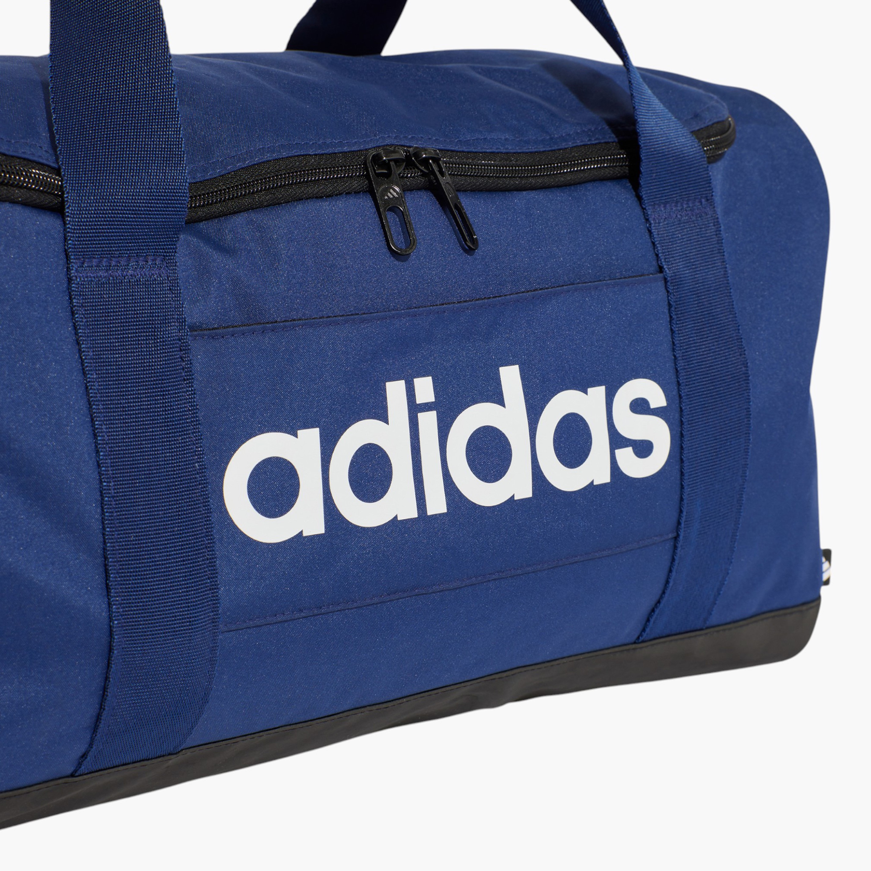 Shop Adidas Logo Print Duffel Bag with Zip Closure and Double Handle ...