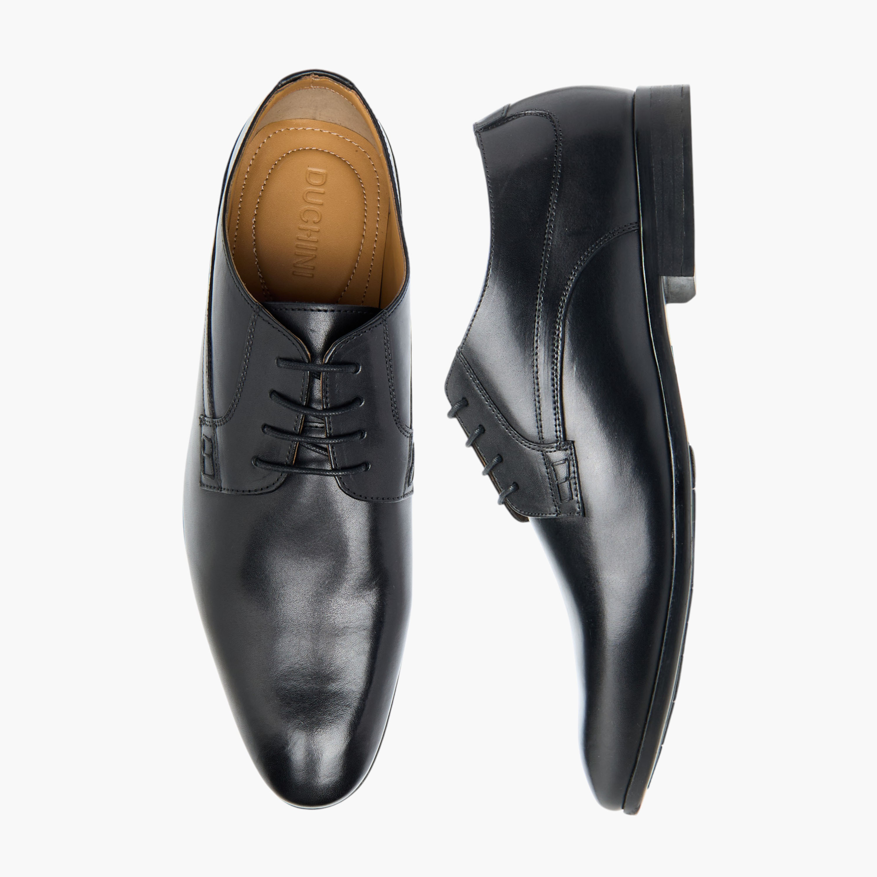 Shop Duchini Men's Solid Derby Shoes with Lace-Up Closure Online ...