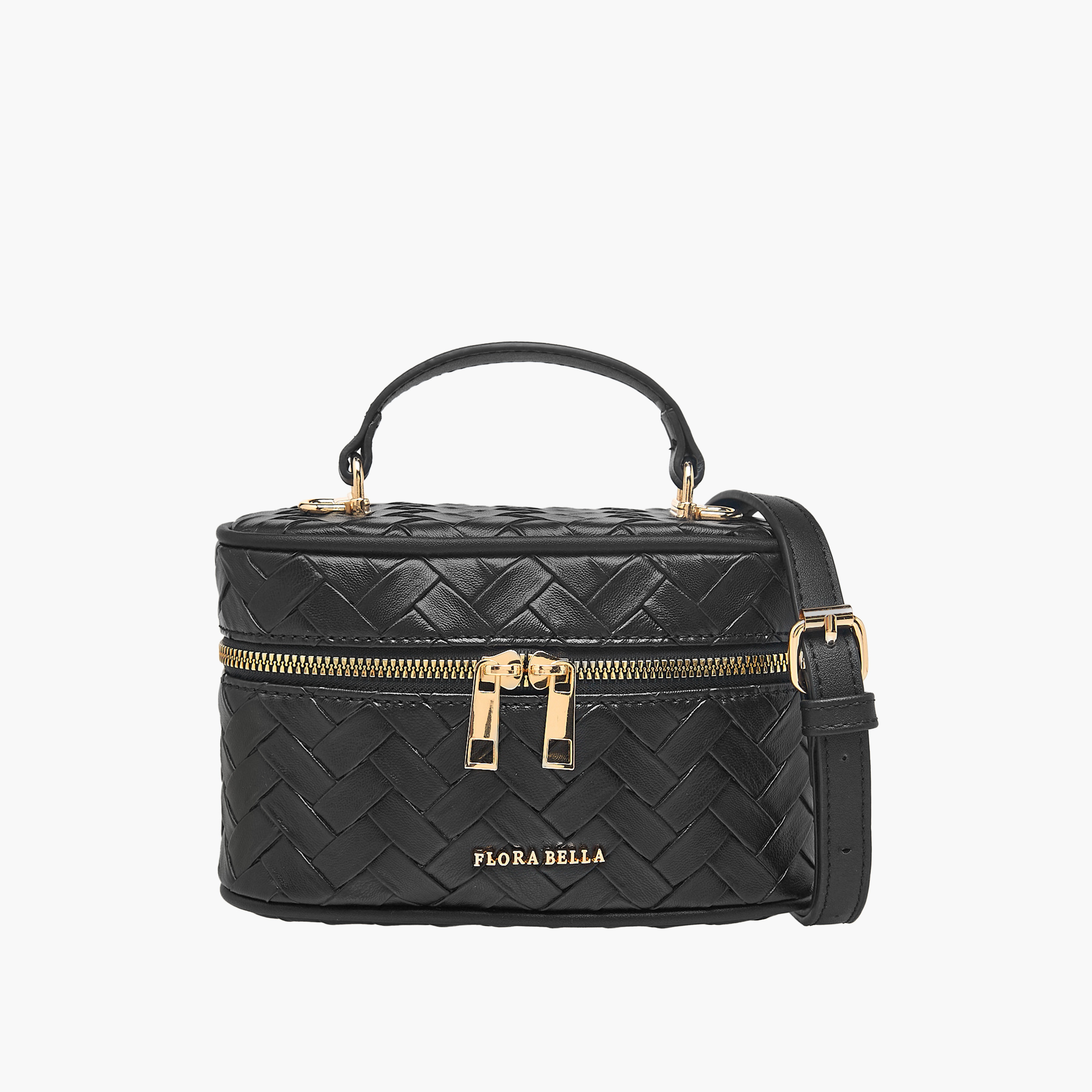 Shop Flora Bella Textured Crossbody Bag with Detachable Strap and Zip ...