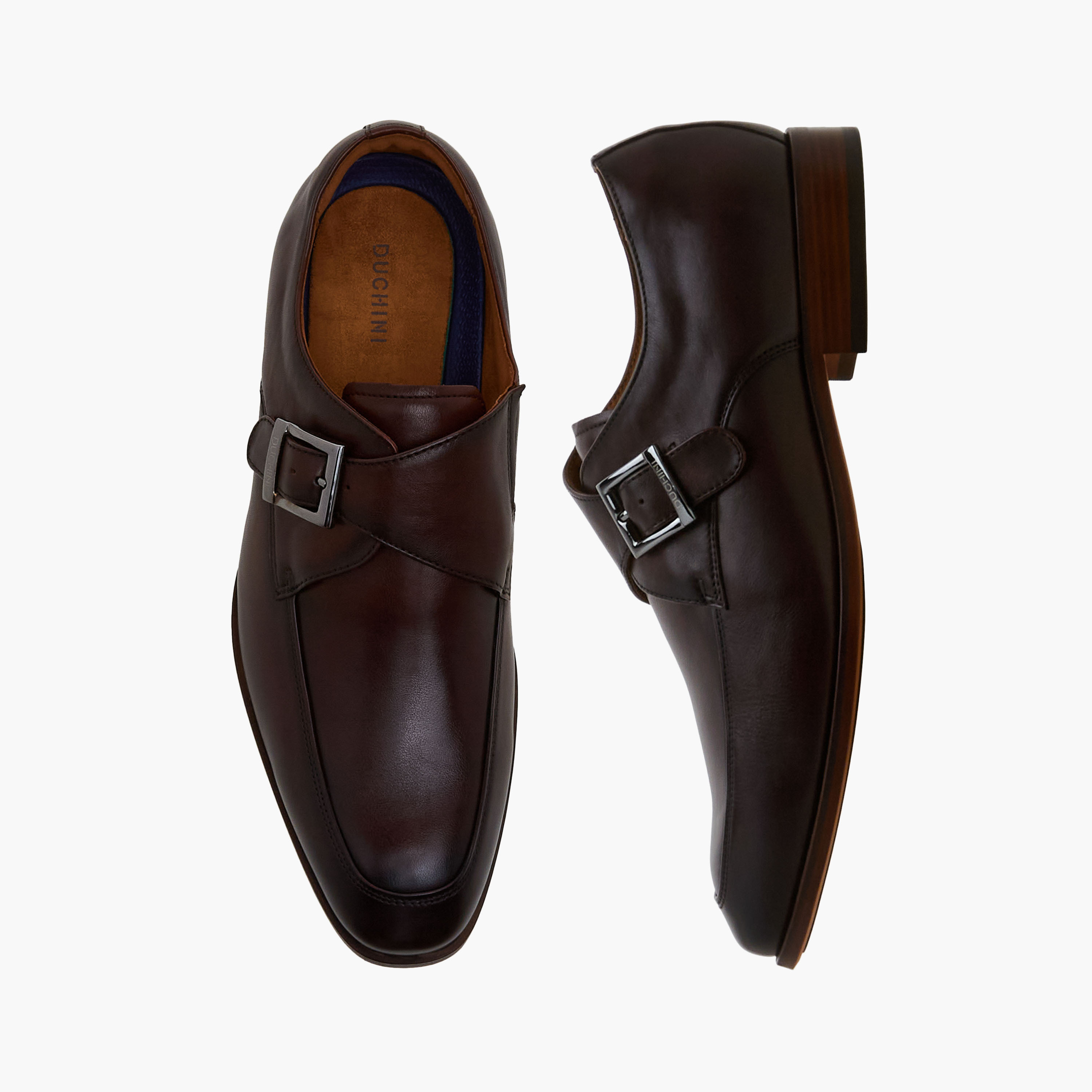 Shop Duchini Men Leather Monk Shoes Online | Centrepoint UAE
