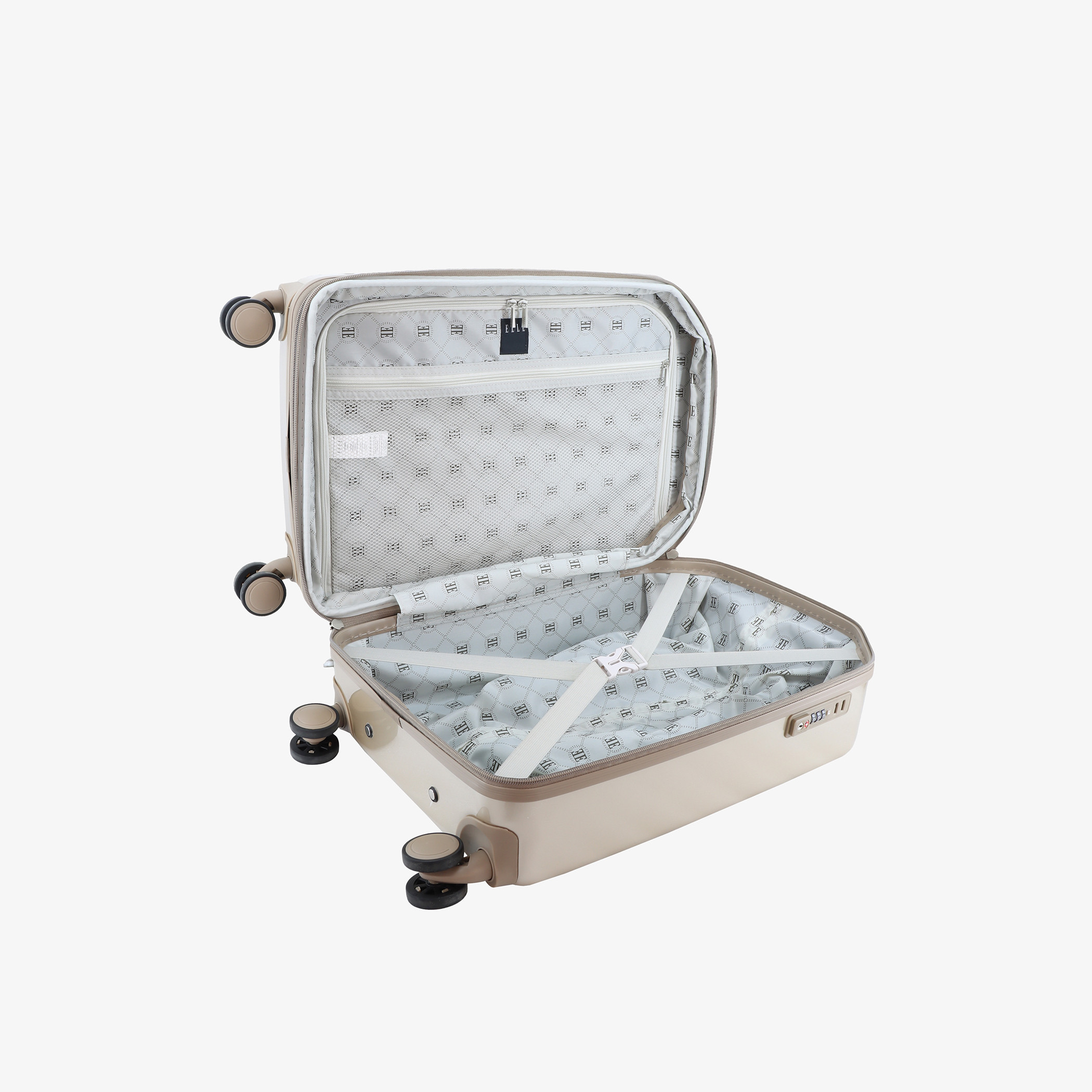 Shop Elle Textured Hardcase Trolley Bag with Retractable Handles and ...