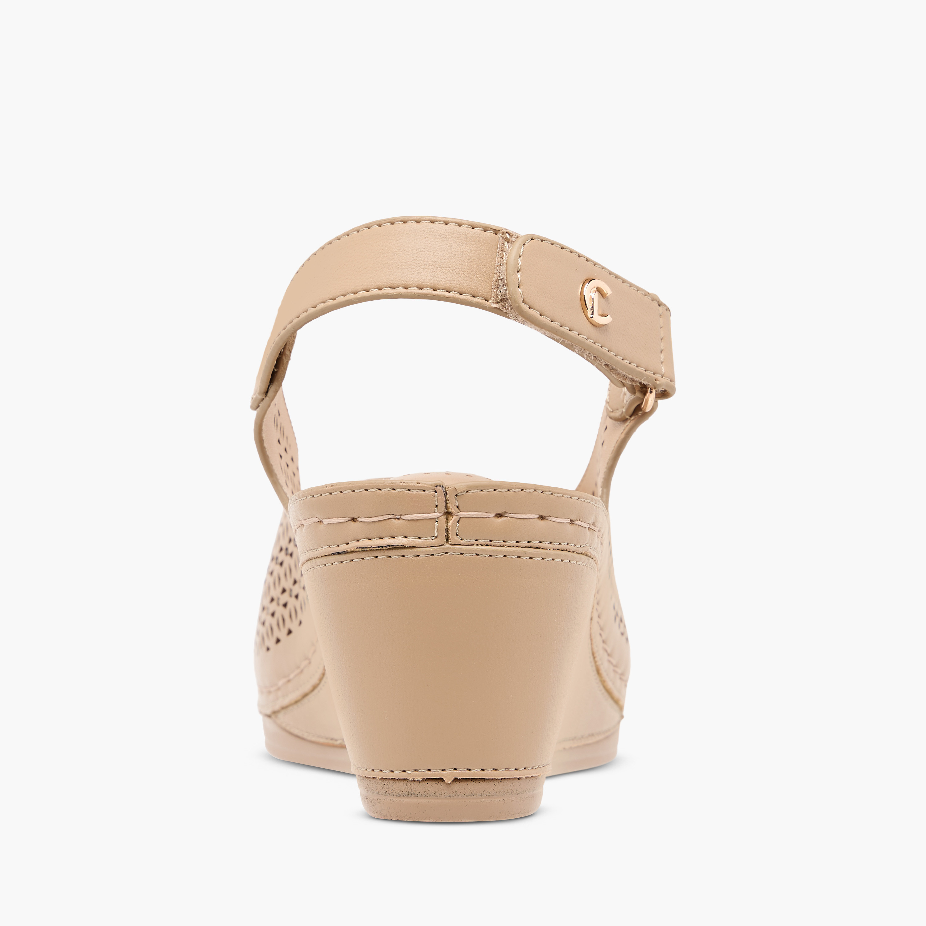 Buy Le Confort Cutwork Detail Wedge Heel Sandals with Hook and Loop ...