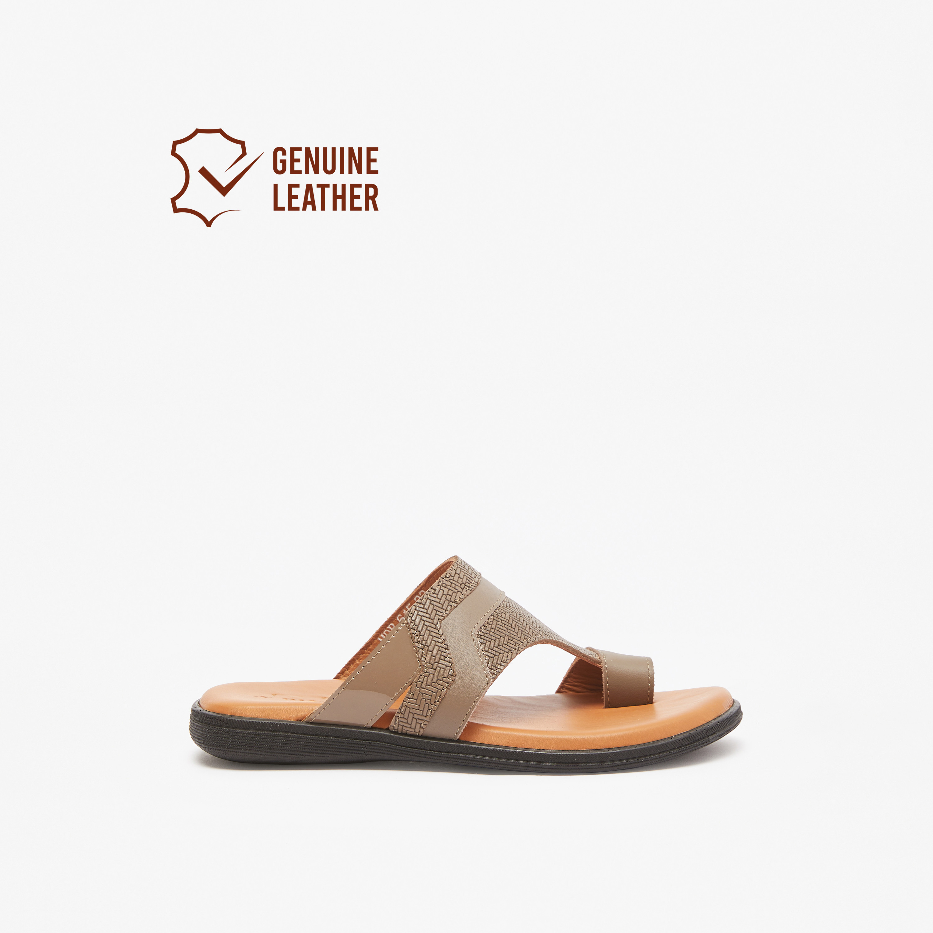 Buy Al Waha Textured Slip-On Arabic Sandals Online | Centrepoint UAE