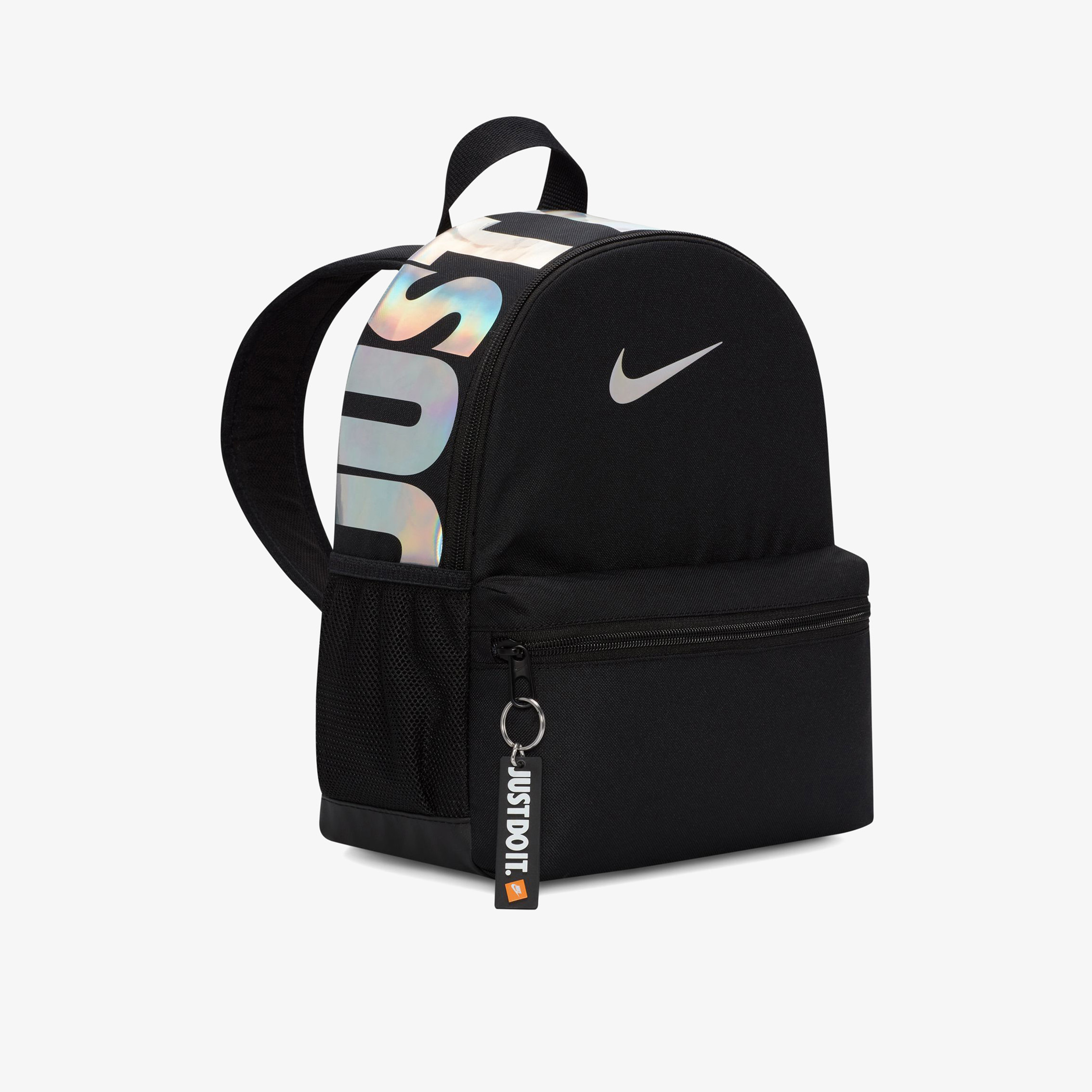 Buy Nike Logo Print Backpack with Adjustable Straps and Zip Closure ...