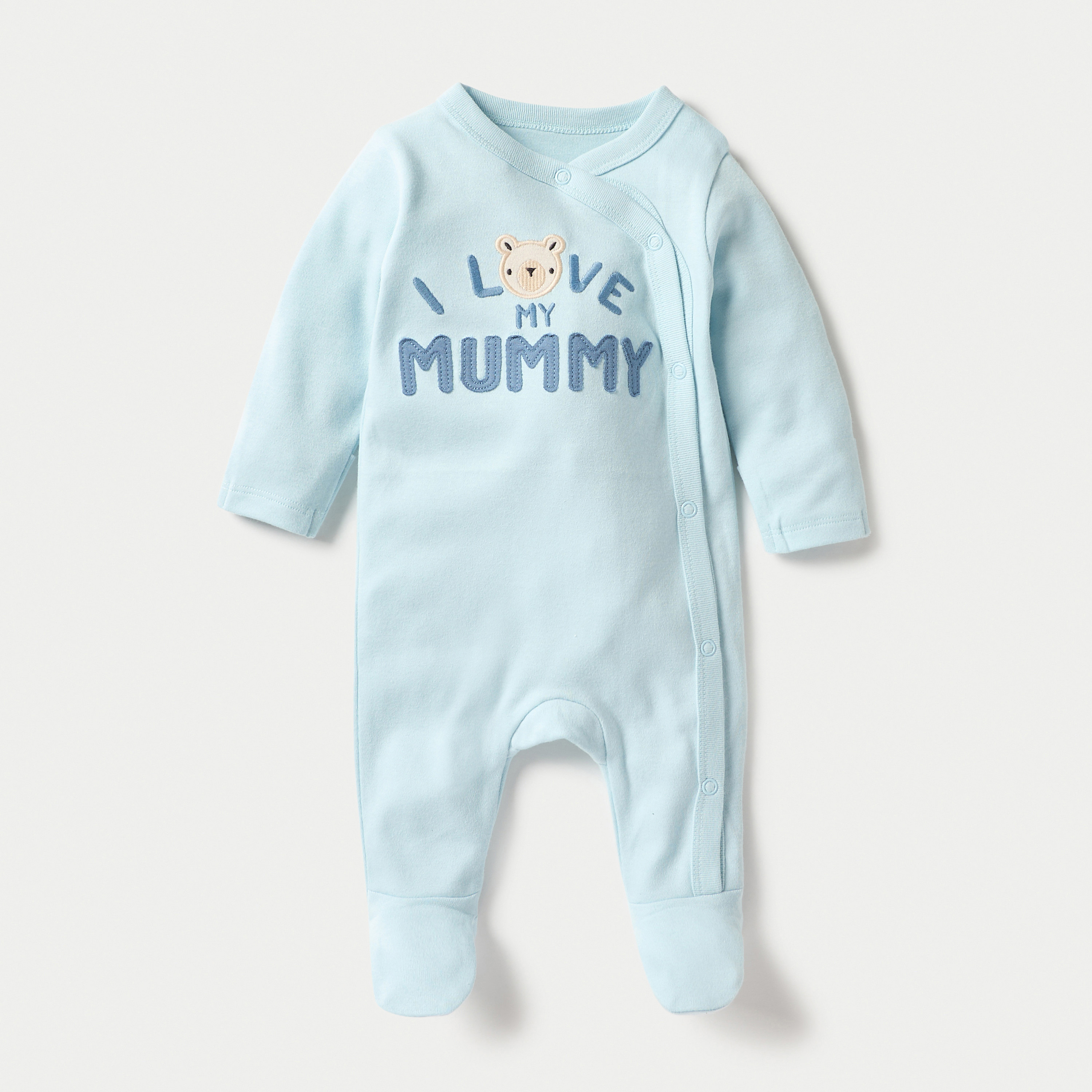 Buy Juniors Printed Closed Feet Sleepsuit with Button Closure - Set of ...