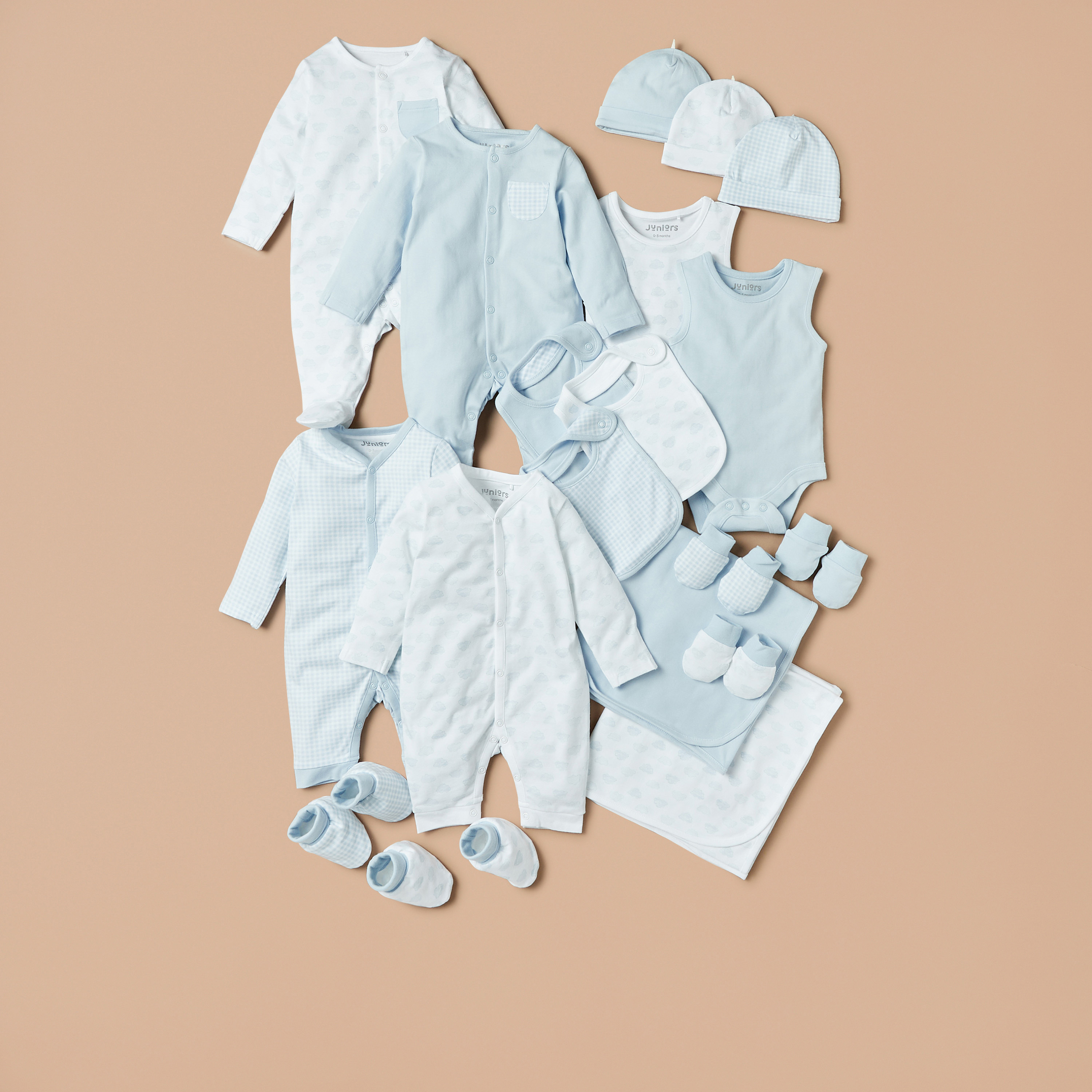 Buy Juniors 2-Piece Assorted Receiving Blanket Set - 70x70 cm Online ...