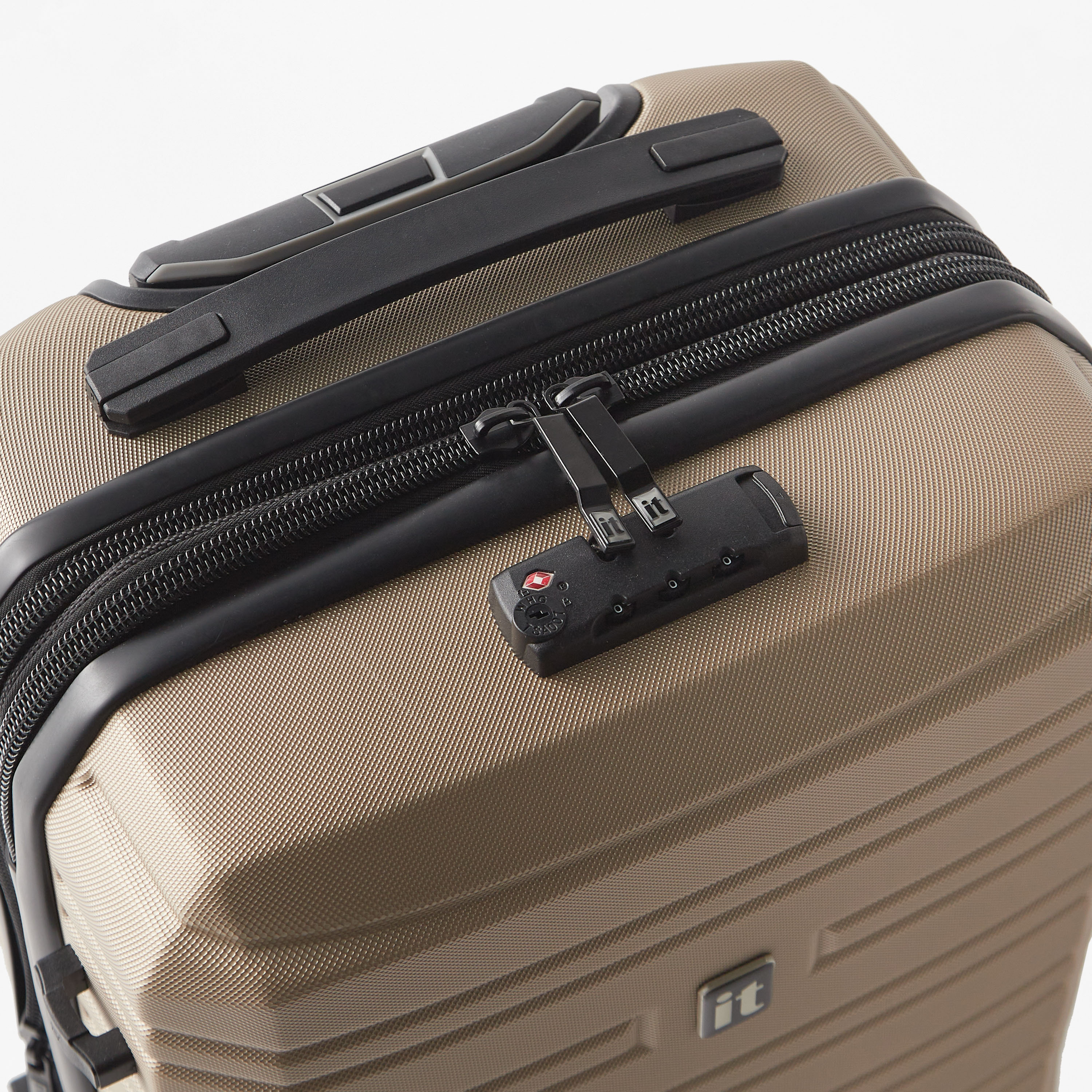 Shop IT Textured Hardcase Luggage Trolley Bag with Retractable Handle ...