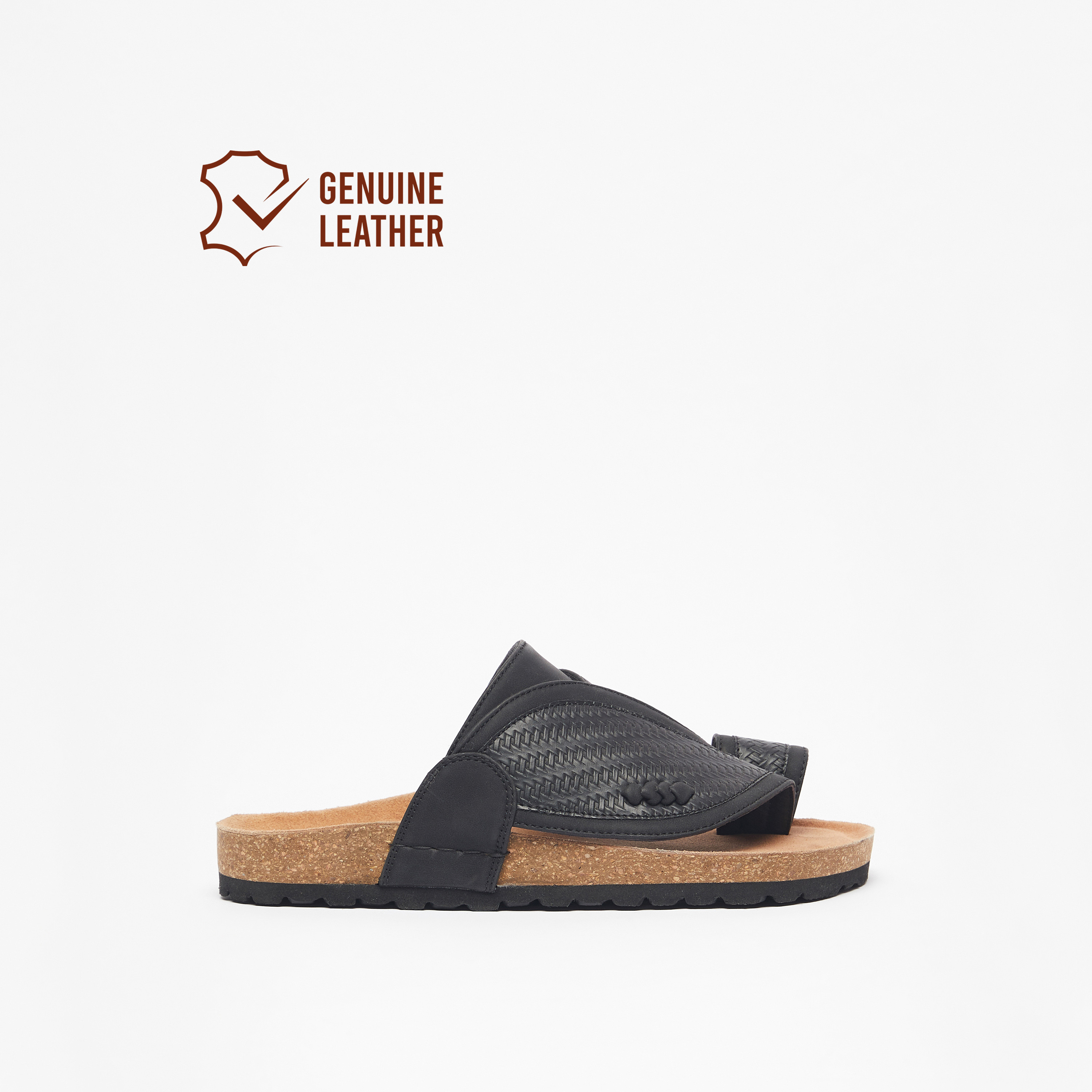 Al Waha Textured Slip-On Arabic Sandals with Toe-Loop Detail Online ...