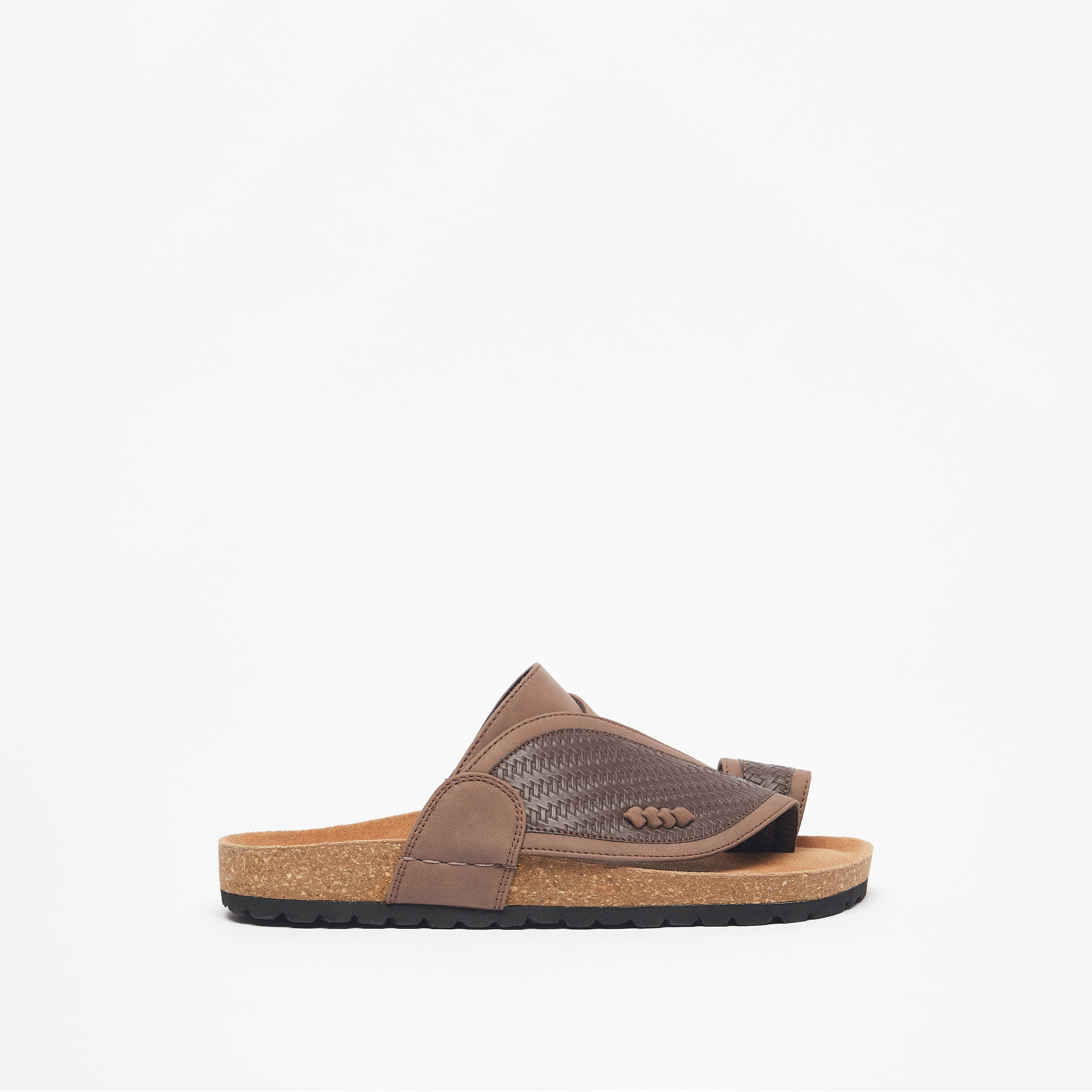 Al Waha Textured Slip-On Arabic Sandals with Toe-Loop Detail Online ...